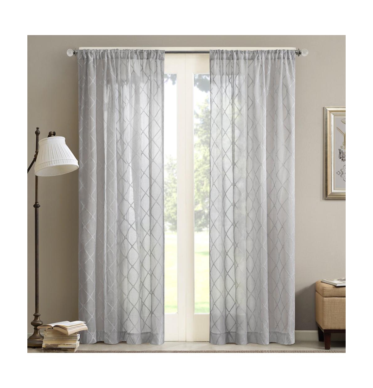 Click here for Avobird Diamond Sheer Window Curtain Panel Only 1... prices