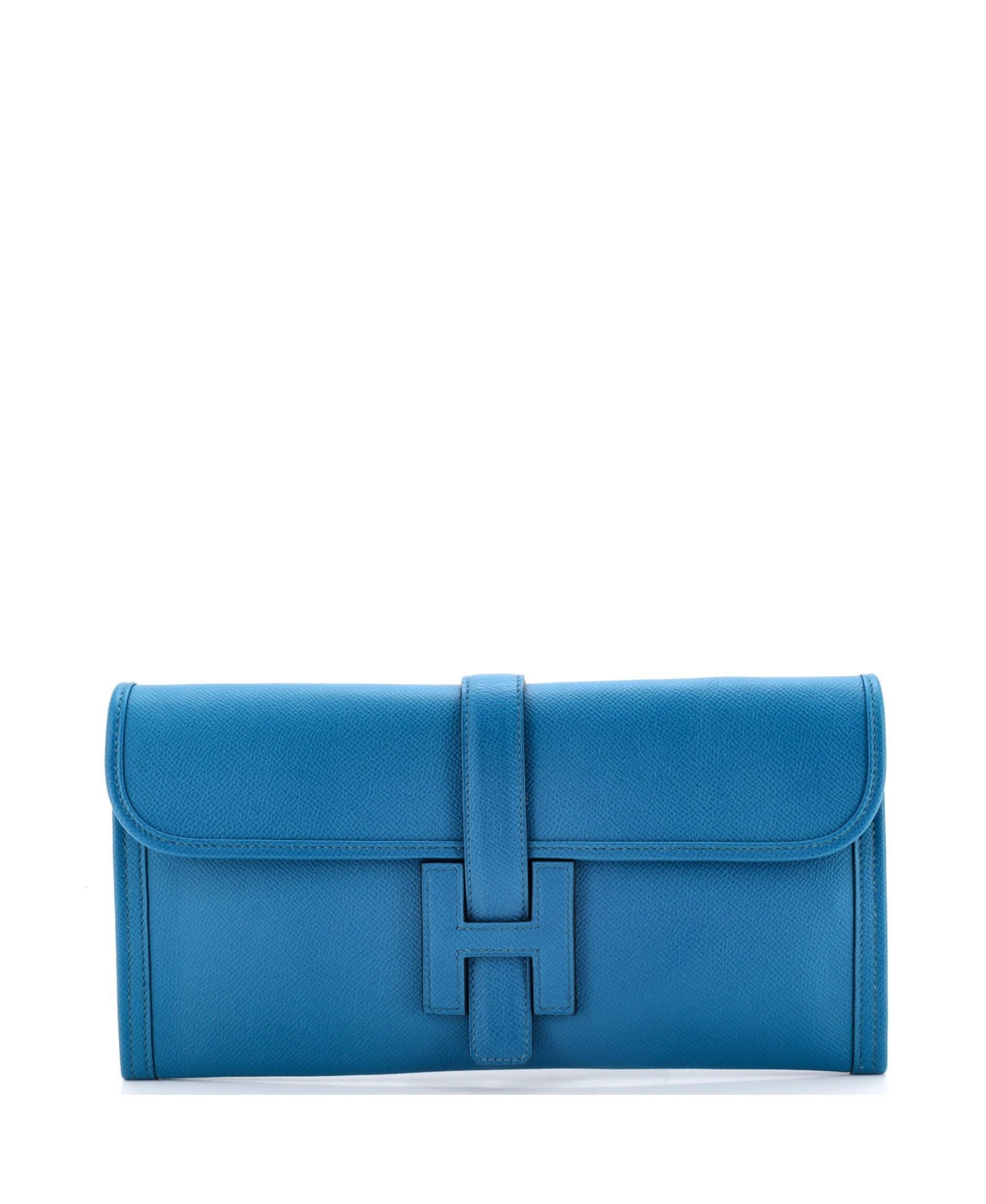 Click here for Pre-Owned HERMES 29 Jige Elan Clutch Epsom - Blue prices