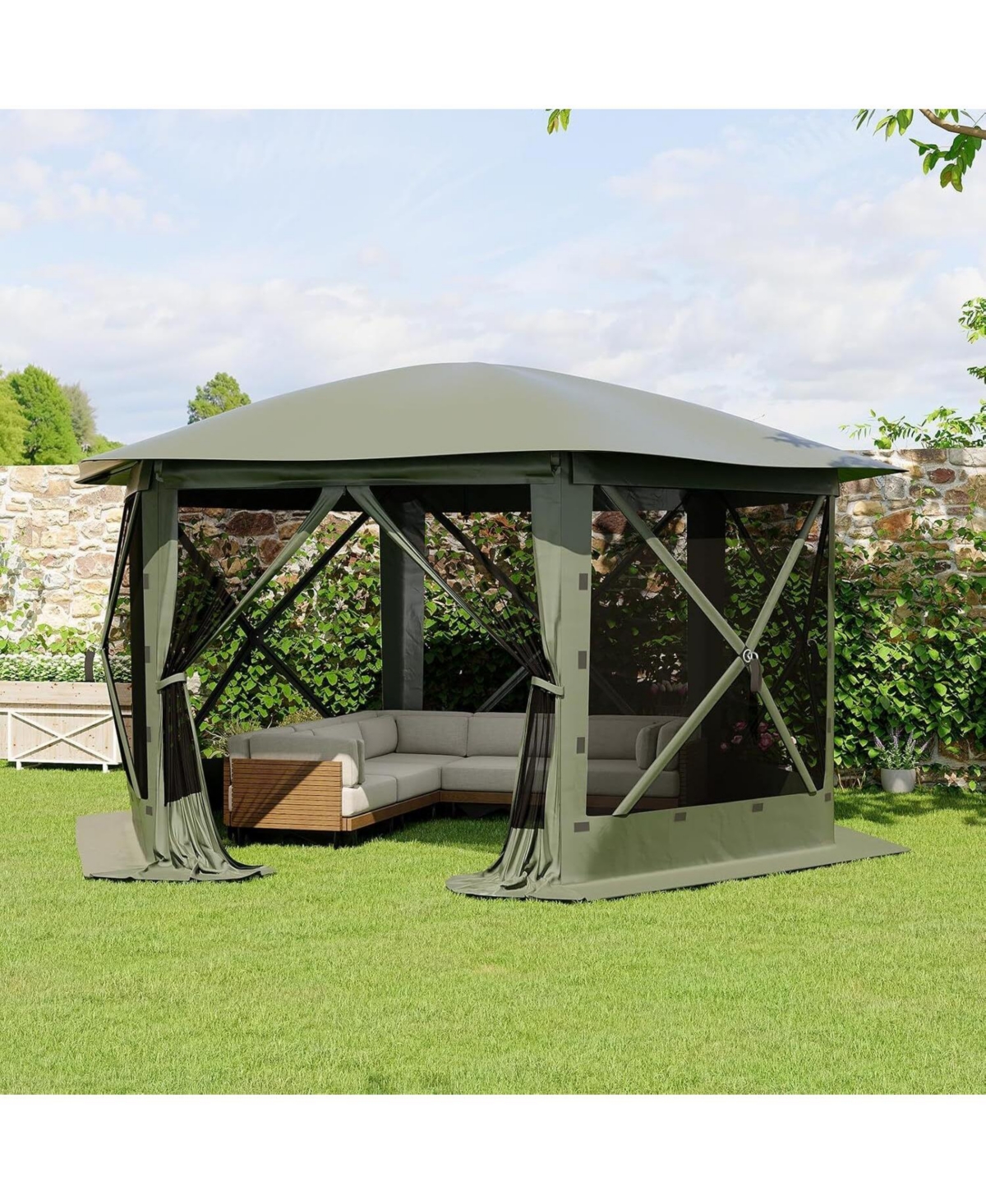 Click here for gaomon Pop Up Gazebo Tent with 6 Removable Wind Pa... prices