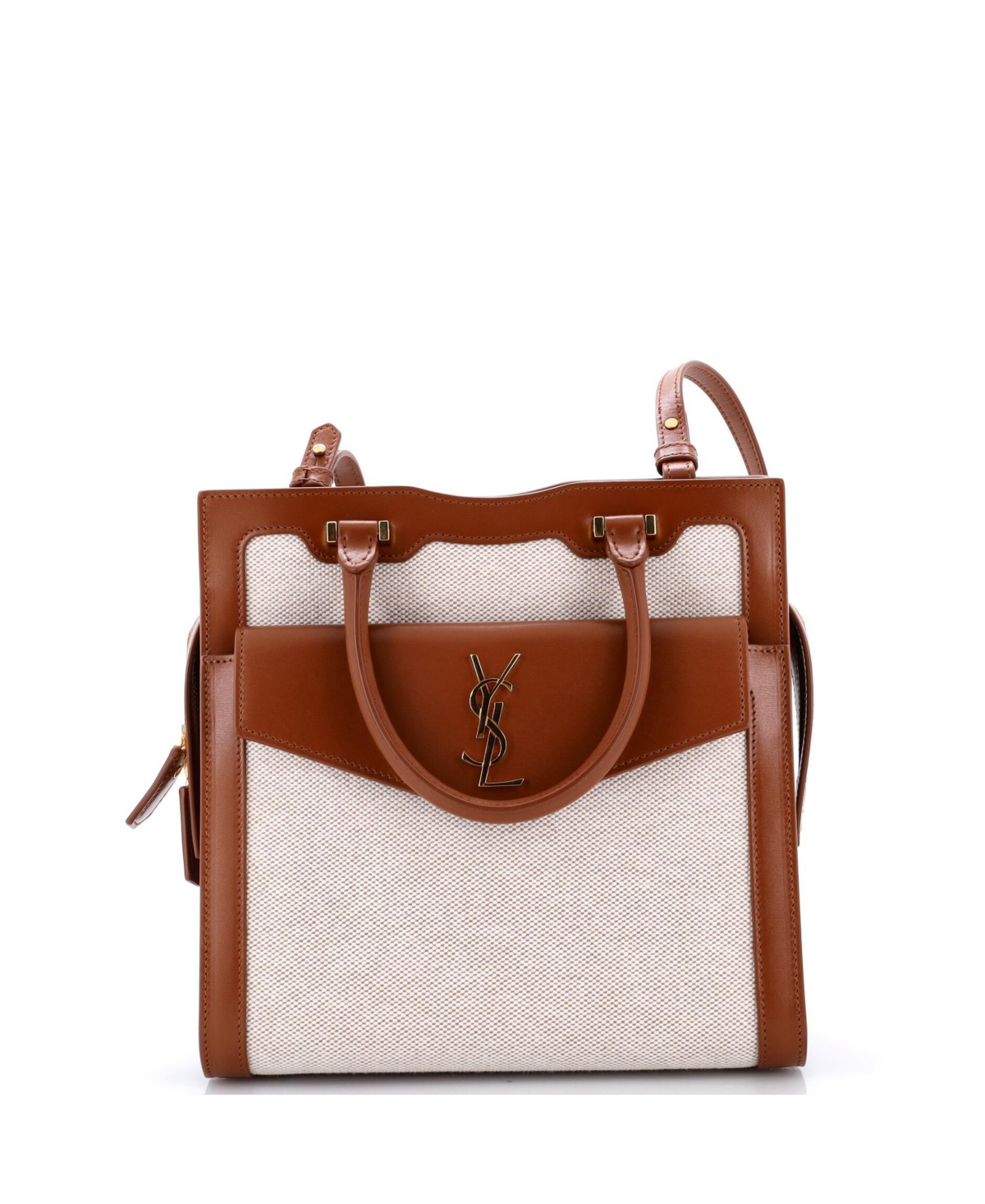 Click here for Pre-Owned Saint Laurent Small Uptown Tote Canvas w... prices