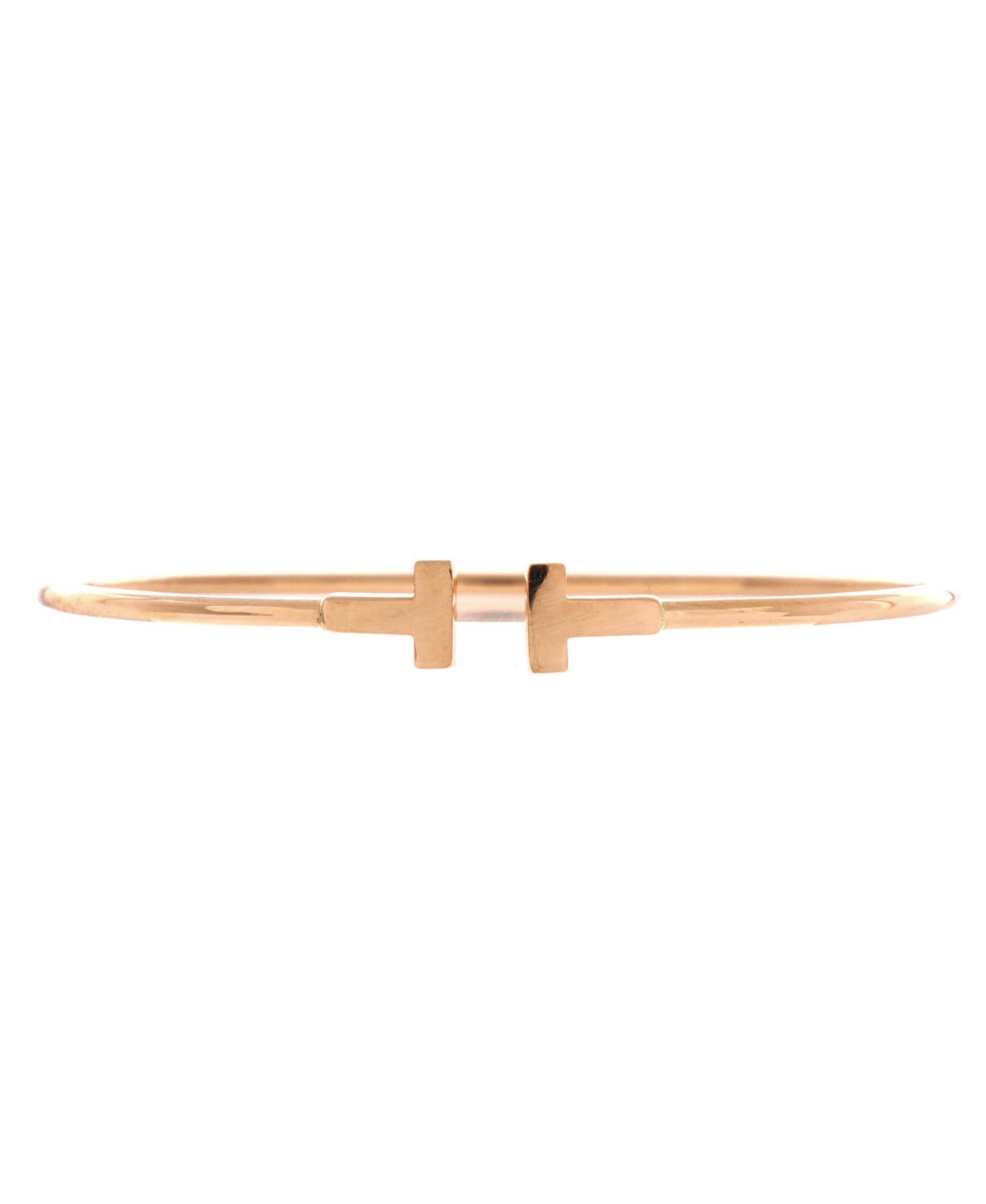 Click here for Pre-Owned Tiffany & Co T Wire Bracelet - 18k rose... prices