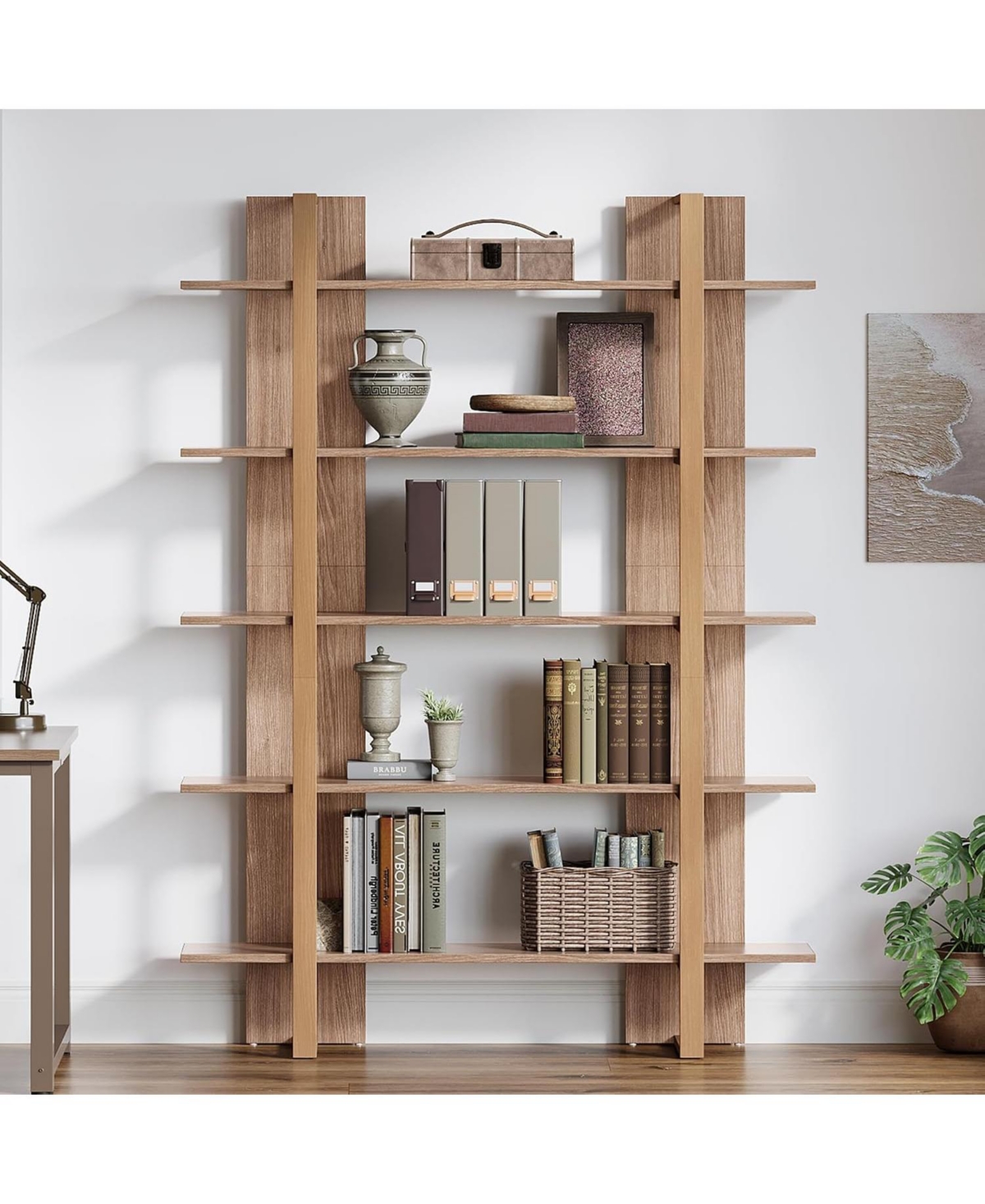 Click here for Tribesigns 5-Tier 47 Bookshelf: Boho Open Display... prices
