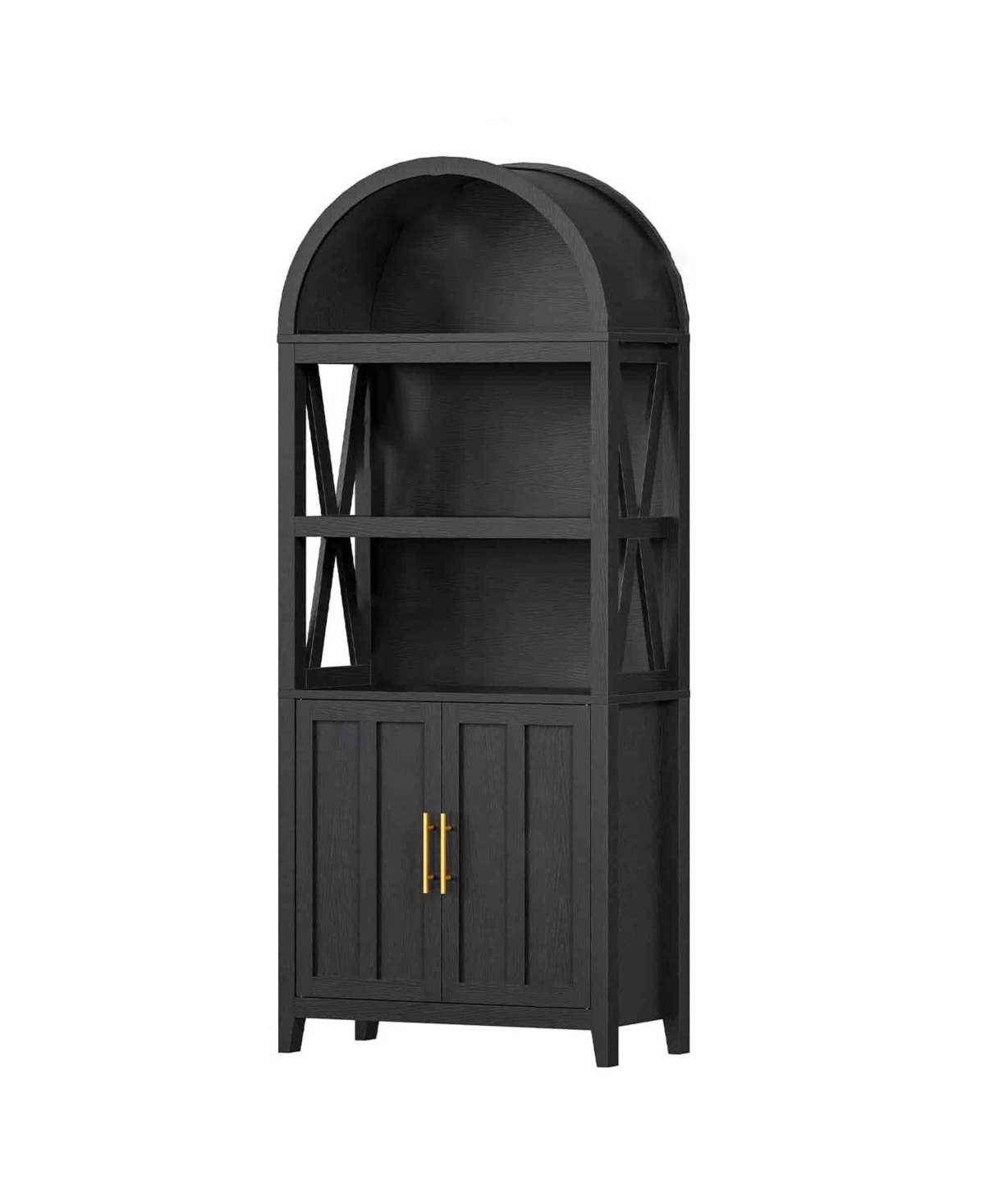 Click here for Slickblue Tall Farmhouse Bookcase with Cabinet Bas... prices
