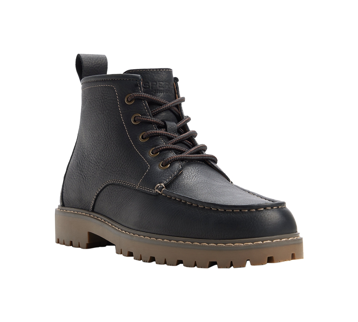 Click here for Sperry Mens Leather Lug Boots - Black Leather prices