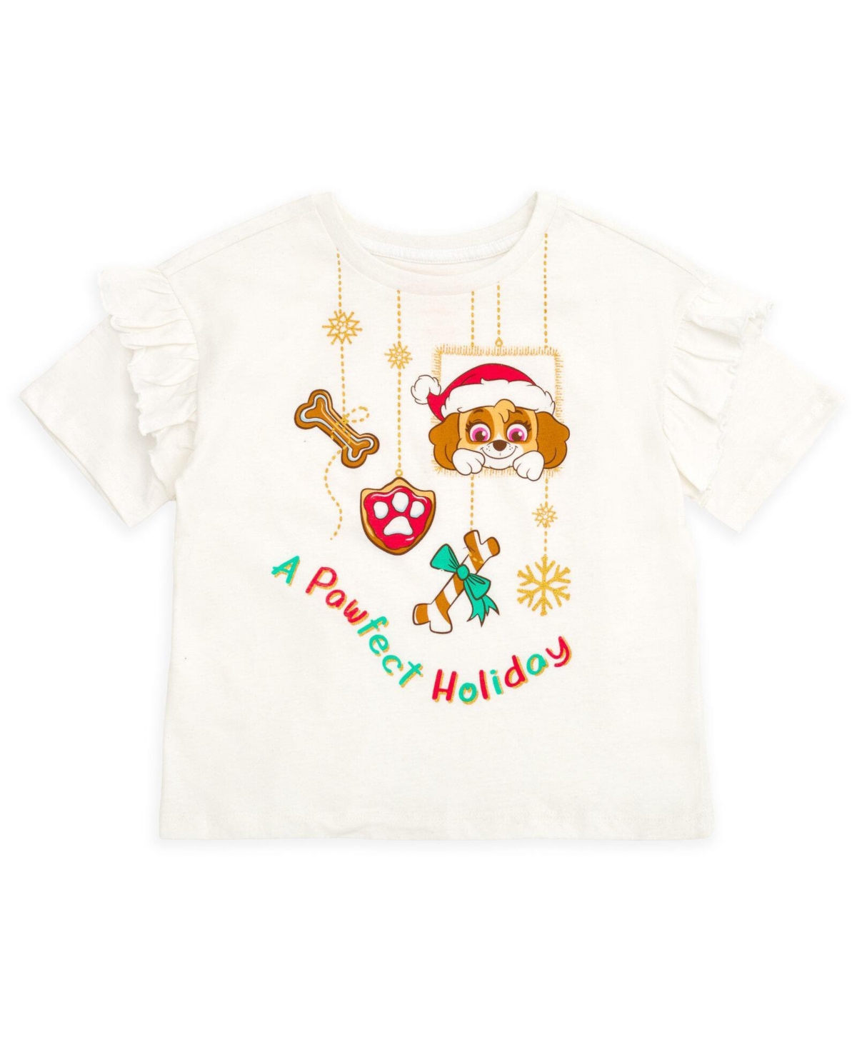 Click here for Paw Patrol Girls (5-12) Glitter T-Shirt - Skye whi... prices