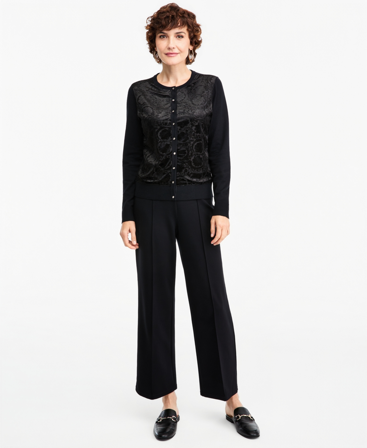 Click here for Jm Collection Womens Wide-Leg Pull-On Ponte Pants... prices