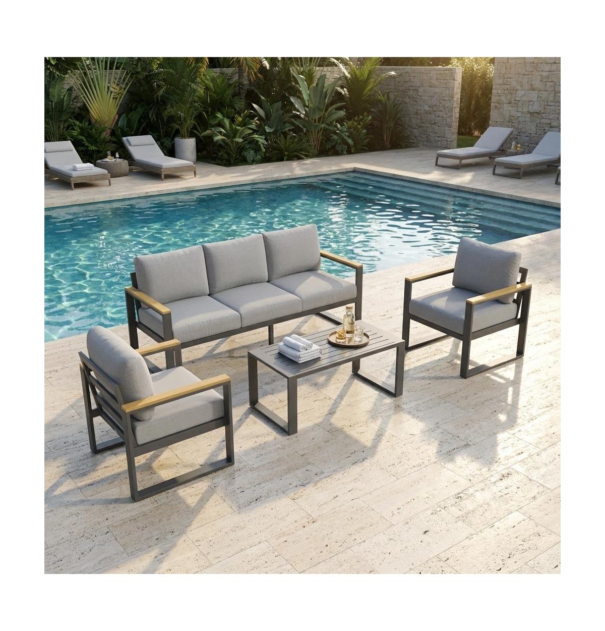 Click here for GarveeLife Outdoor Patio Chairs Set Modular Sofa C... prices