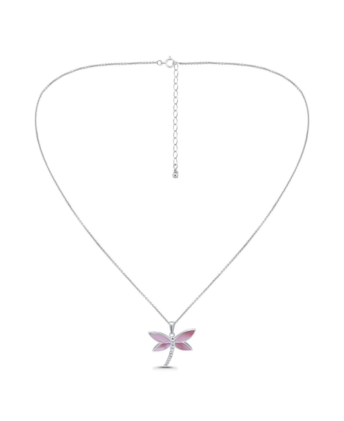 Click here for Macys Pink Shell Inlay Fine Silver-Plated Dragonfl... prices
