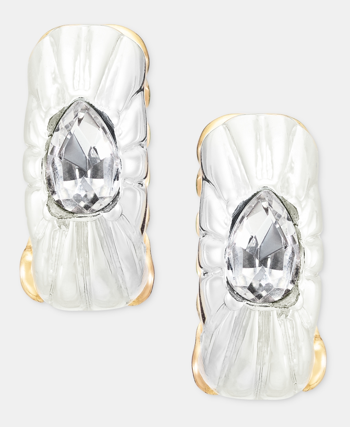 Click here for Anne Klein Small Crystal Reversible Hoop Earrings... prices