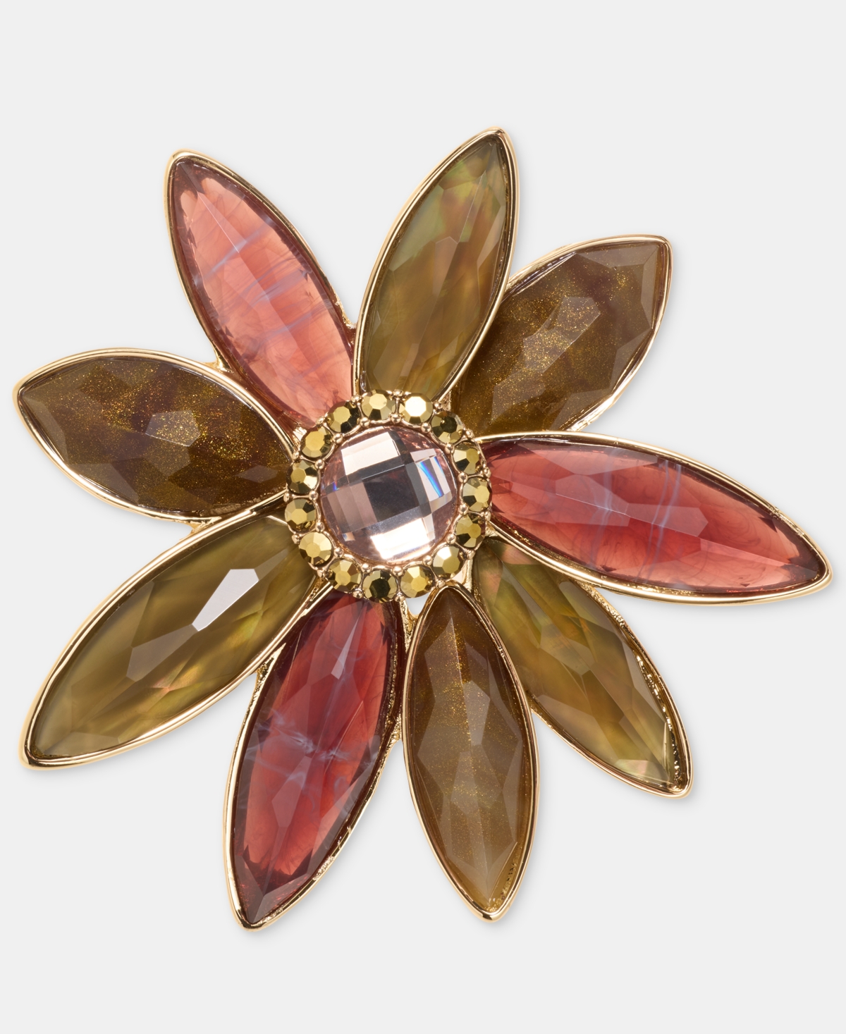 Click here for Anne Klein Stone Flower Pin - Multi prices