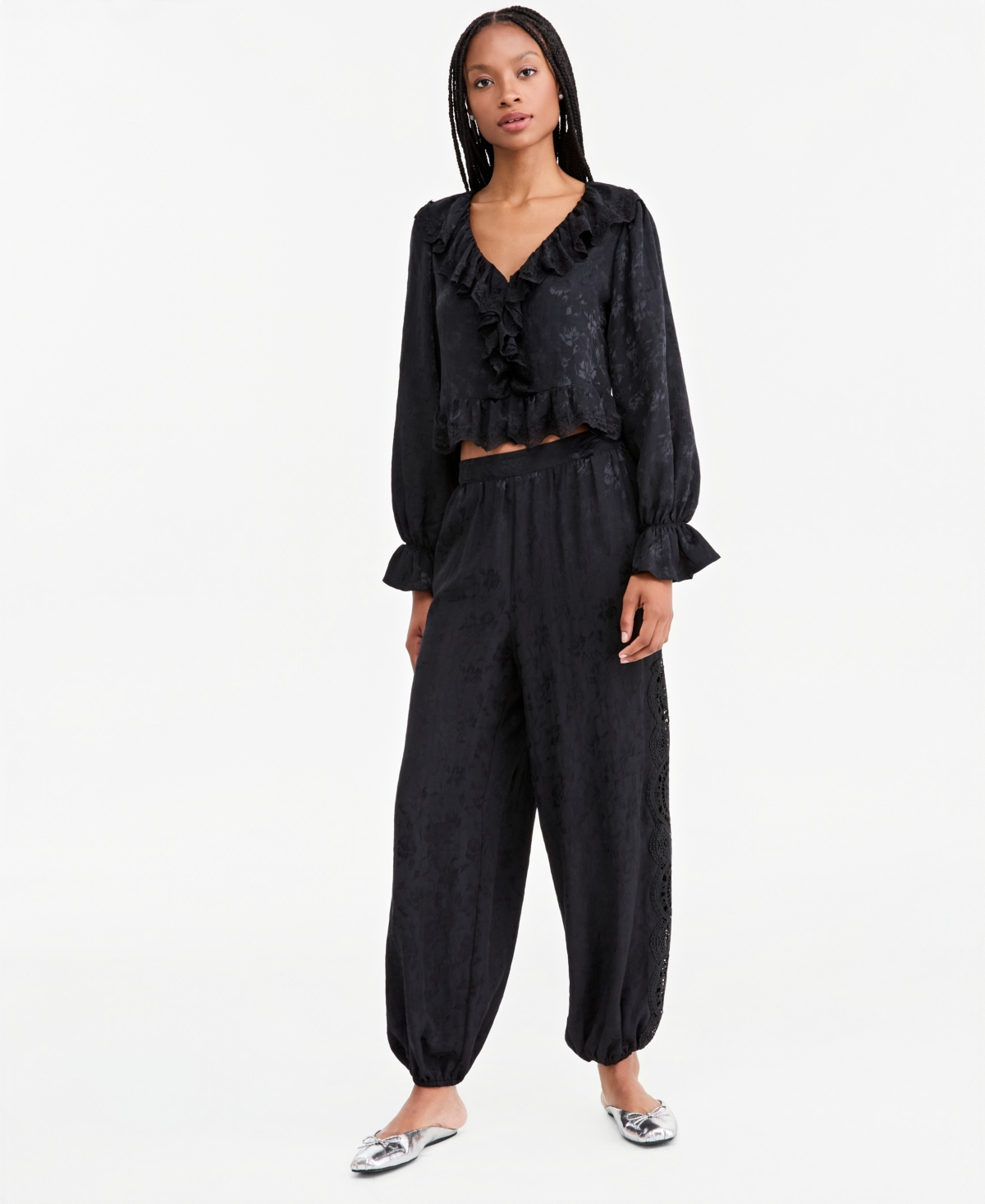 Click here for And Now This Womens Pull-On High-Rise Satin Jacqua... prices