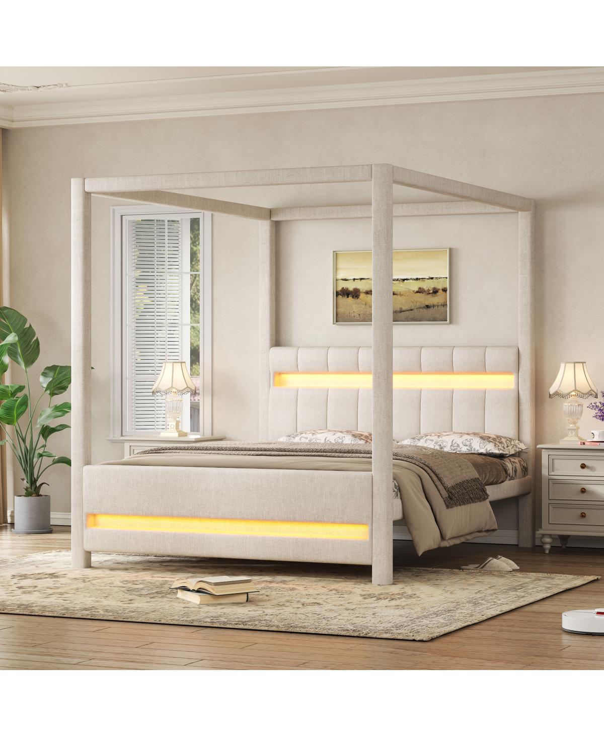 Click here for Streamdale Furniture Queen Size Upholstered Canopy... prices