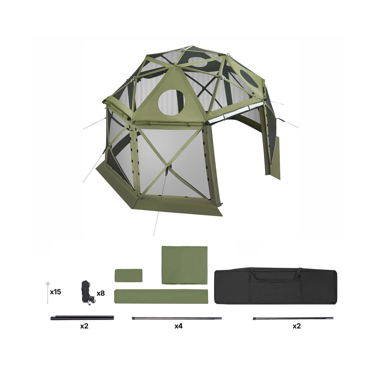 Click here for Sugift 13 x 13 feet Pop Up Gazebo Screen Tent 13 S... prices