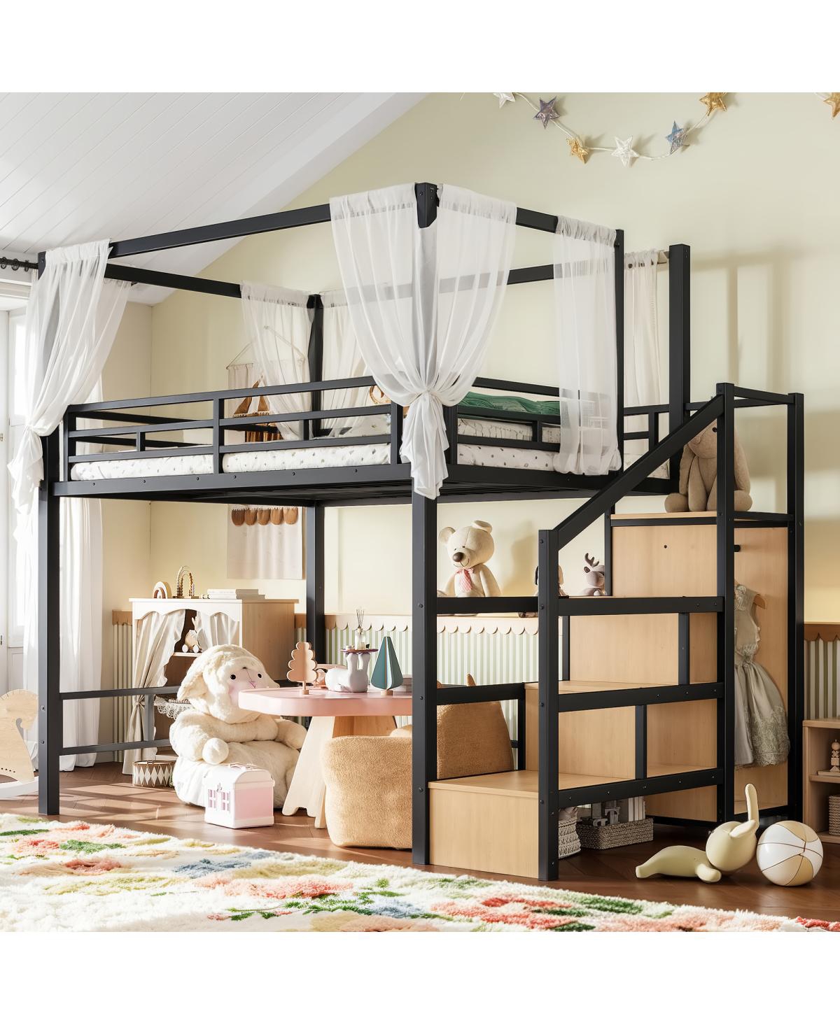 Click here for Streamdale Furniture Full Loft Bed with Storage St... prices