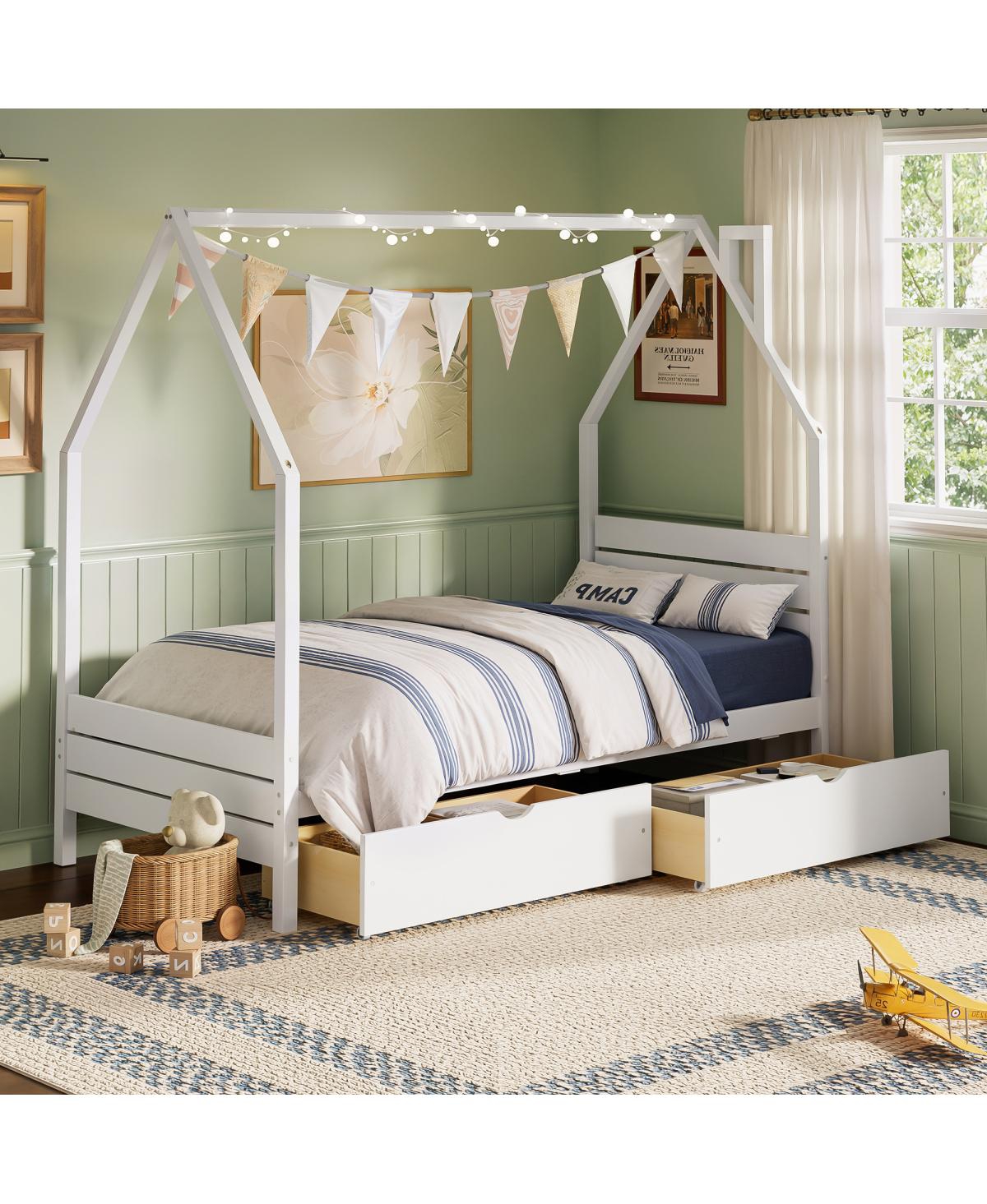 Click here for Streamdale Furniture Montessori House Twin Bed Fra... prices