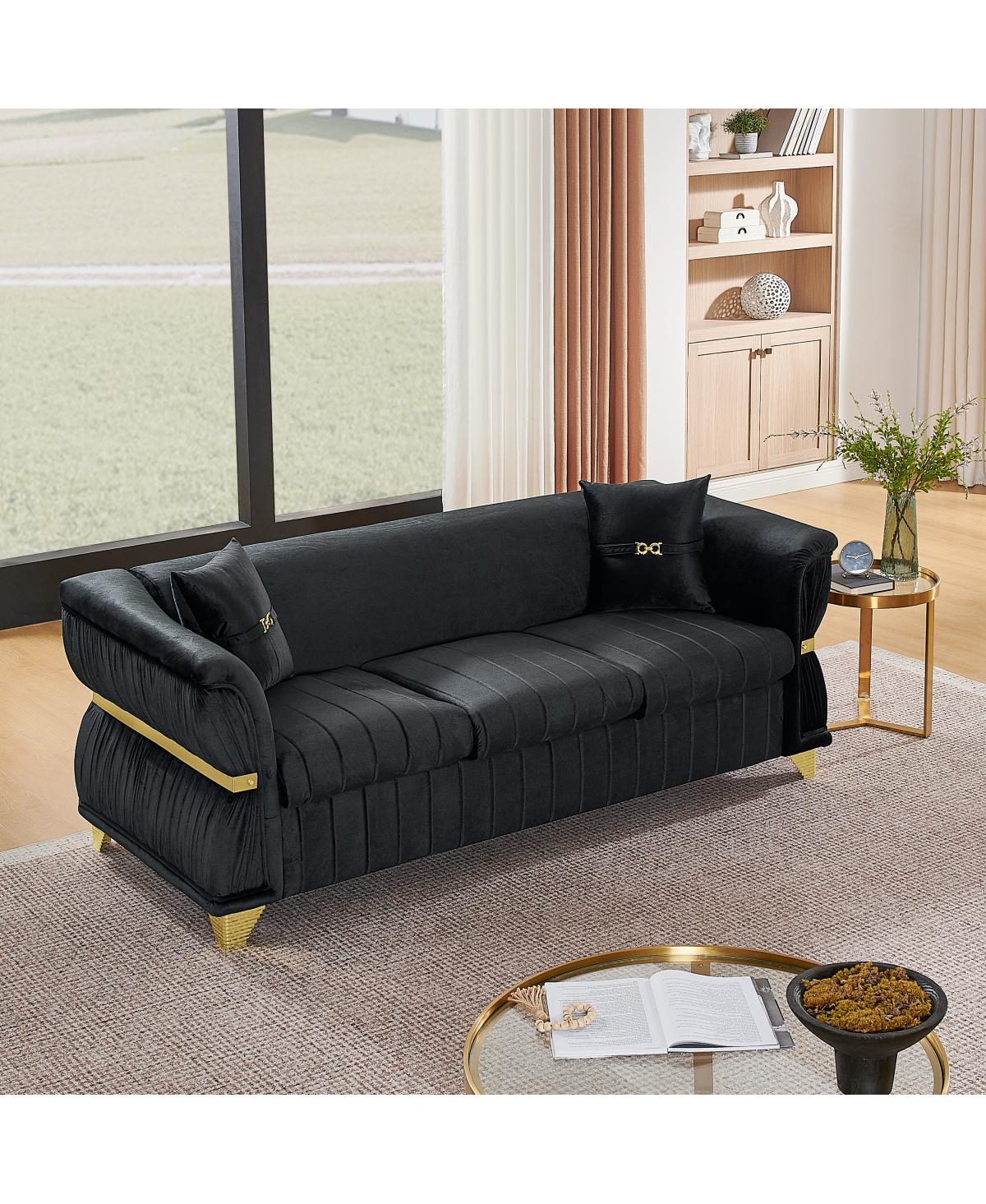 Click here for Streamdale Furniture 83.5 Modern Velvet 3-Seater S... prices