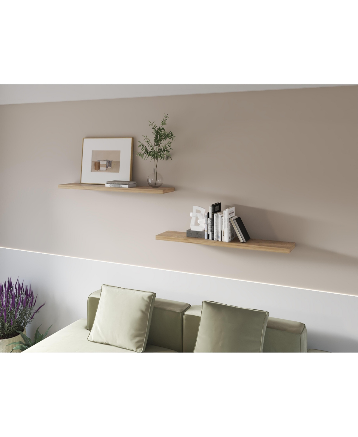 Click here for Fm Furniture Set of 2 Greer Floating Shelf in Mela... prices