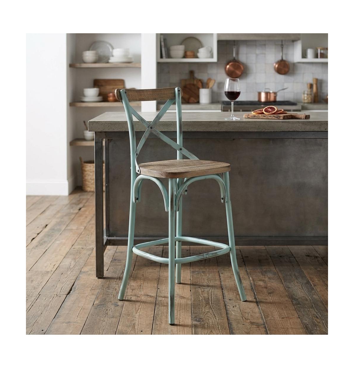 Click here for HomeRoots 21 Iron Bar Chair - Brown prices