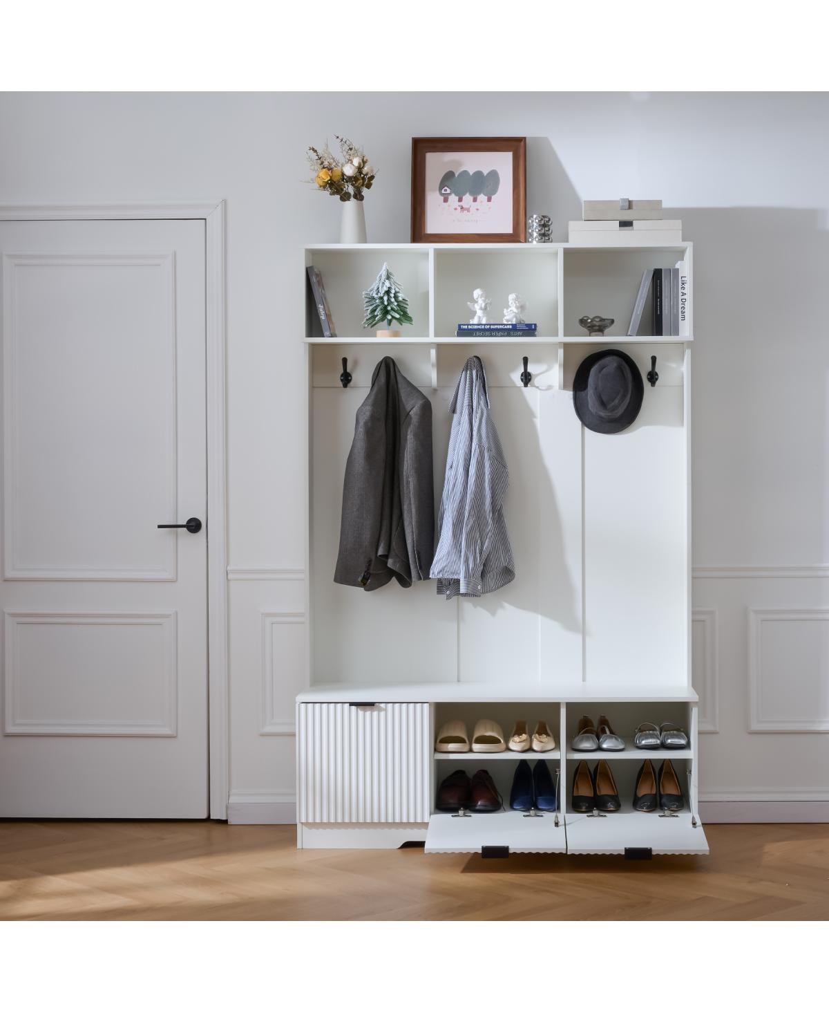 Click here for Streamdale Furniture 5-in-1 Farmhouse Hall Tree wi... prices