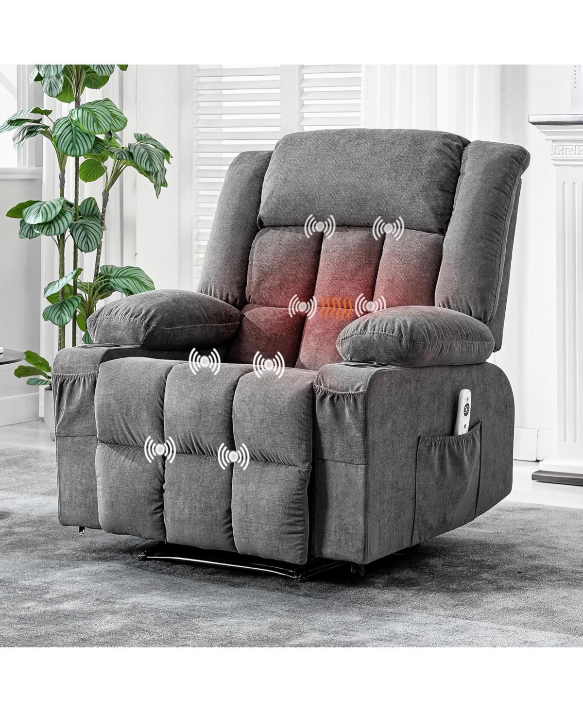 Click here for homfan Large Power Recliner with Massage and Heat... prices