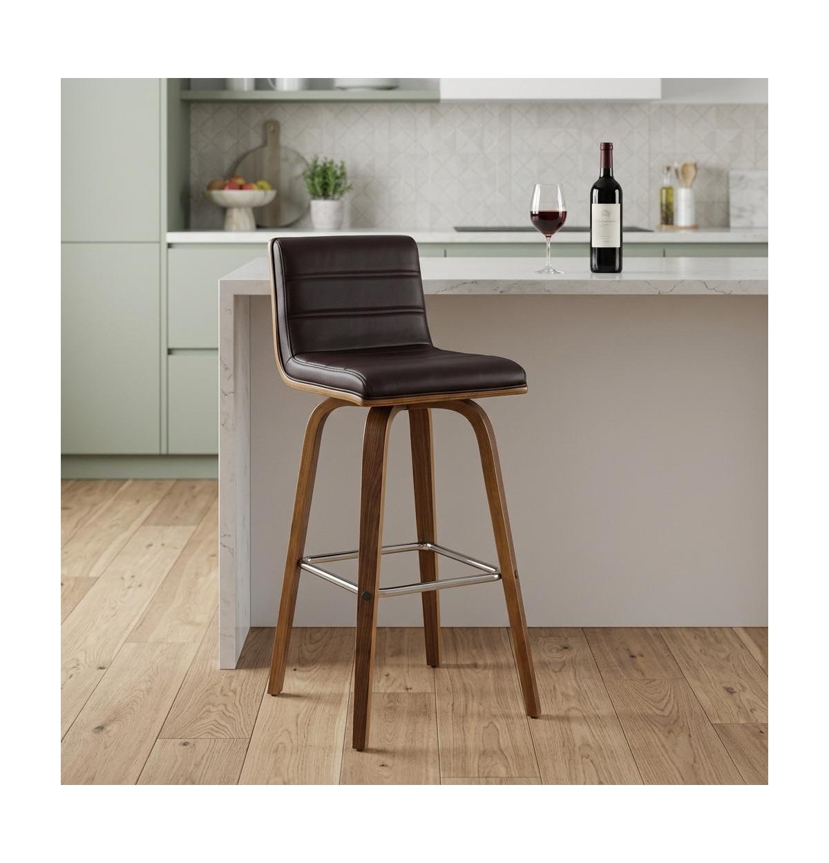 Click here for HomeRoots 26 Solid Wood Swivel Low Back Counter He... prices