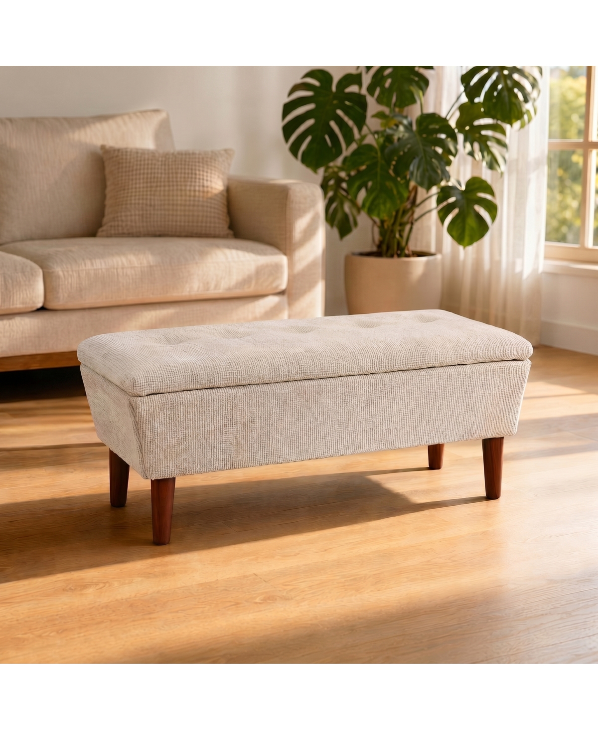 Click here for Streamdale Furniture 42 Rectangular Linen Ottoman... prices