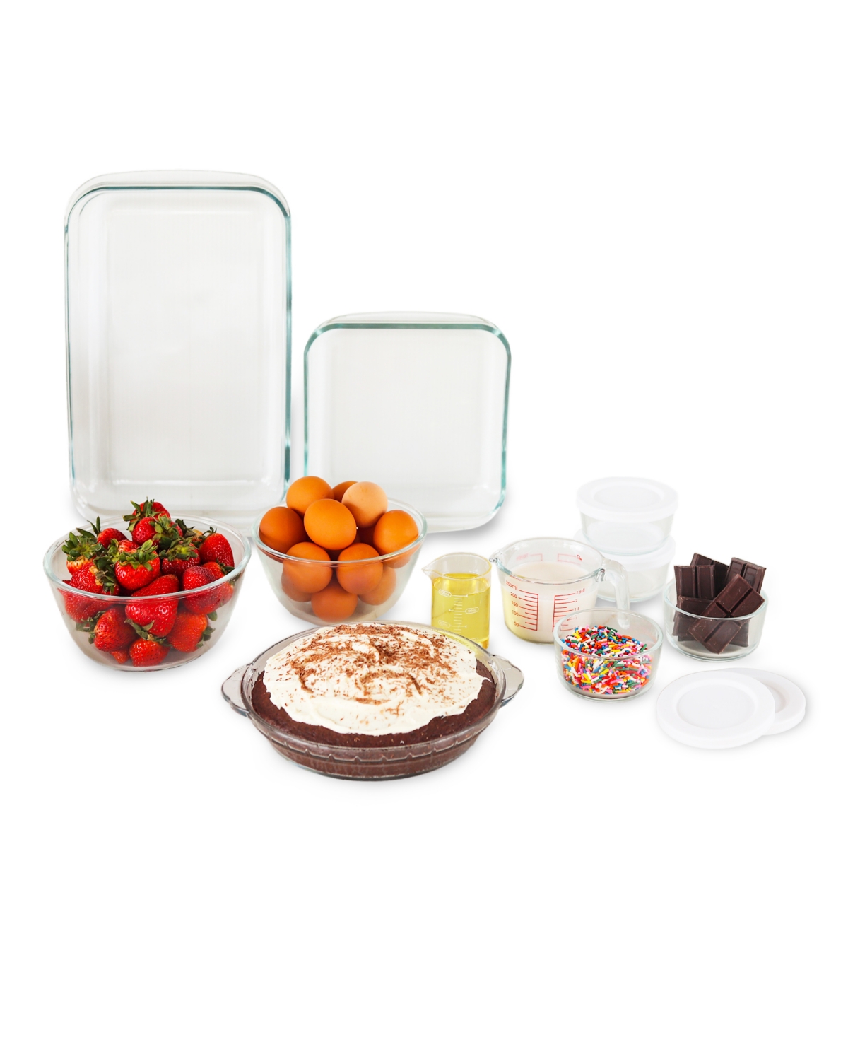 Click here for Sedona Glass 15-Piece Baking Set - White prices