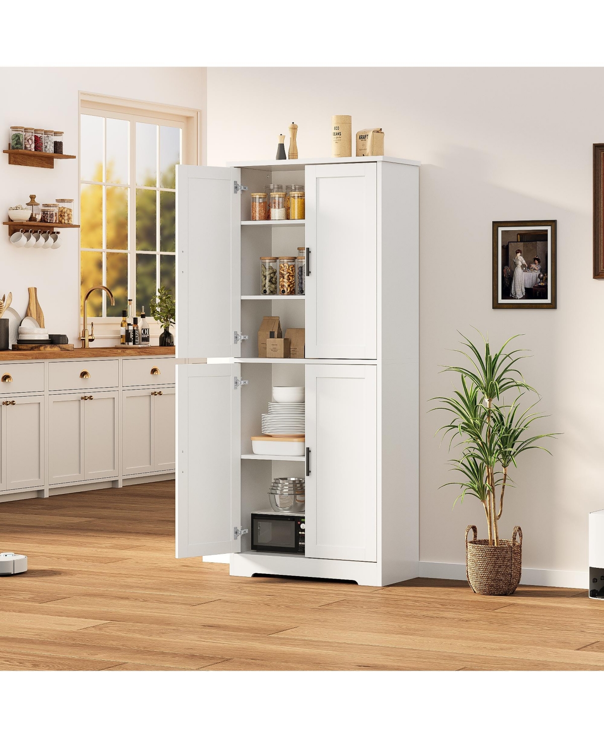Click here for homfan Kitchen Pantry Cabinet 70 Tall Storage with... prices