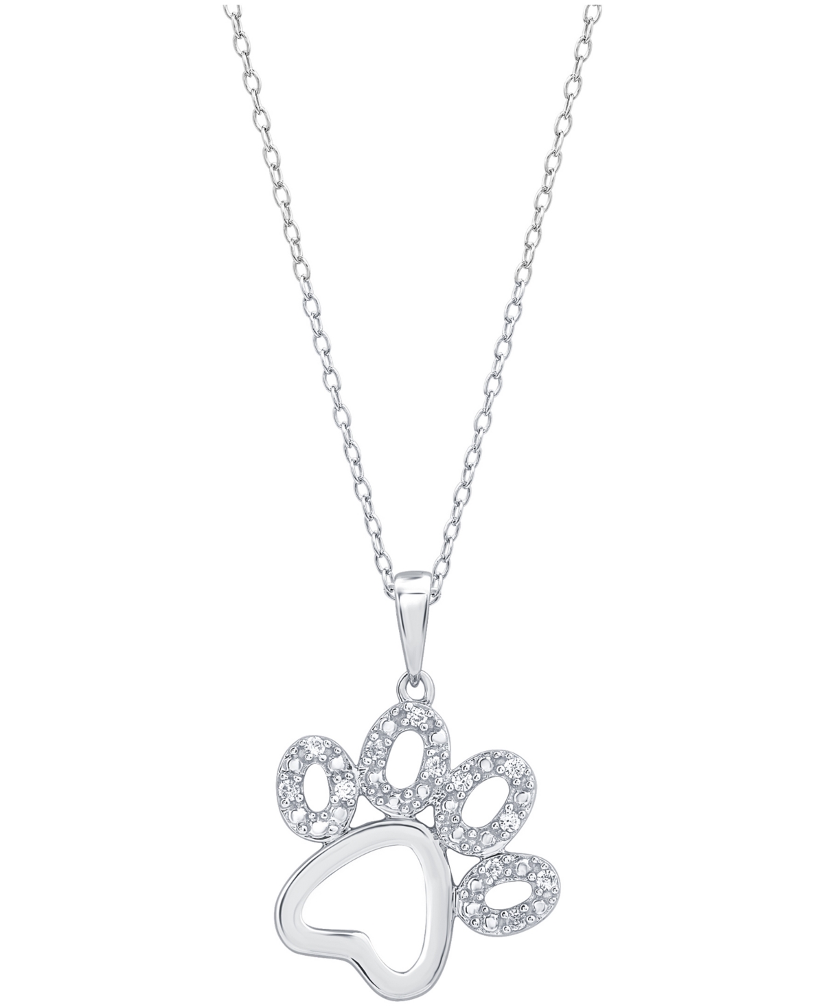 Click here for Diamond Pawprint Pendant Necklace (1/10 ct. t.w.)... prices