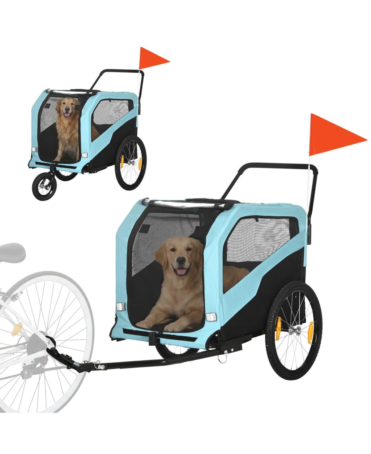 Click here for Ruie 2-in-1 Dog Bike Trailer and Pet Stroller for... prices