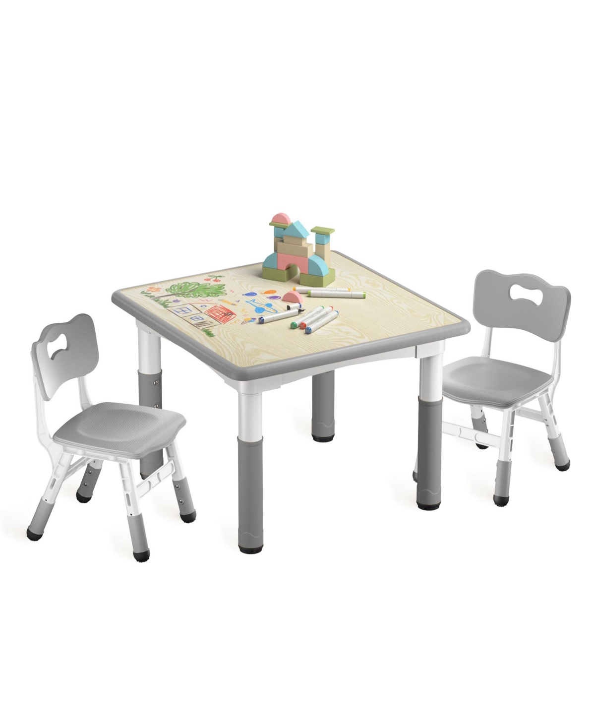 Click here for Kinder King Kids Height-Adjustable Table and 2 Cha... prices