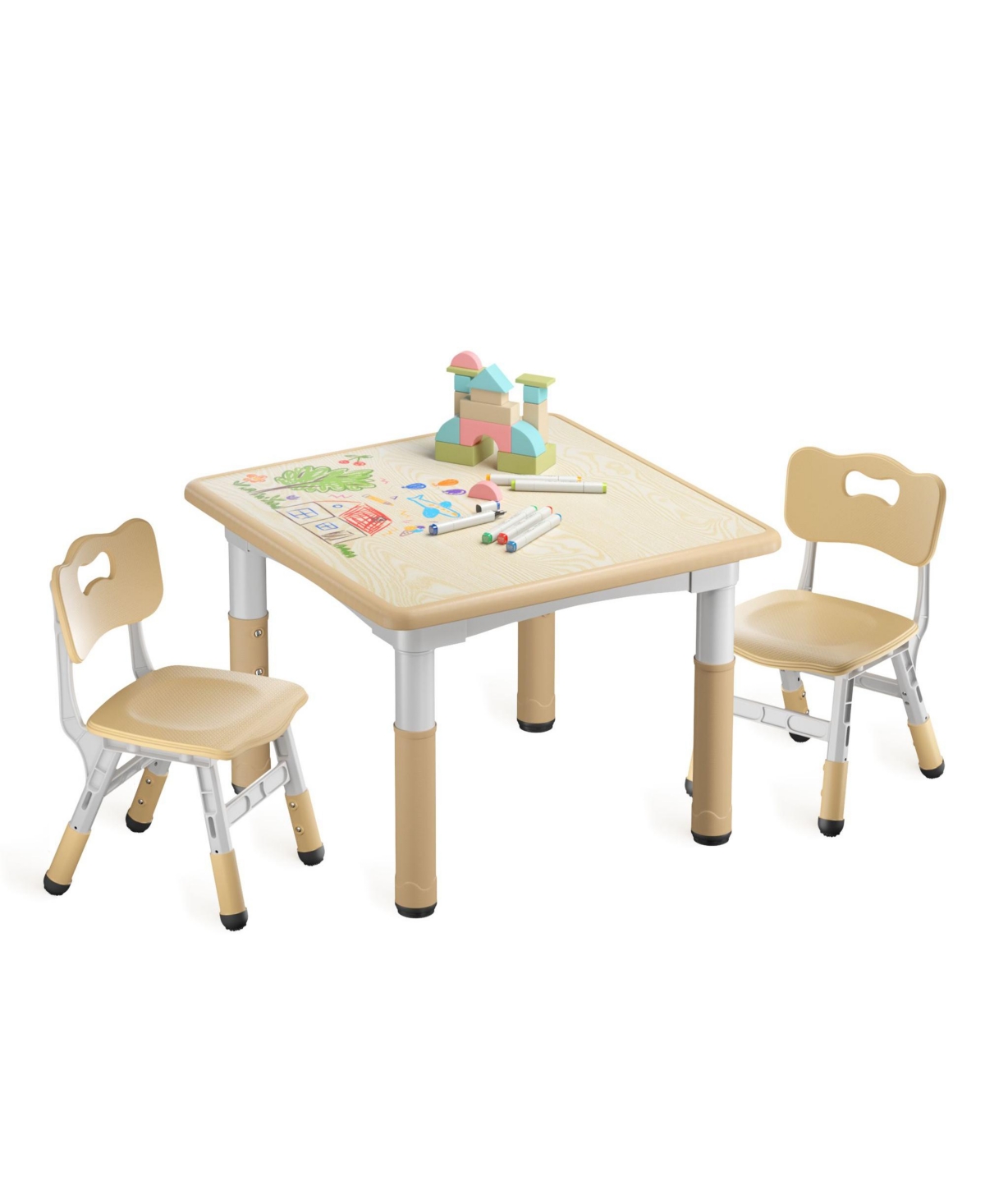 Click here for Kinder King Kids Height-Adjustable Table and 2 Cha... prices