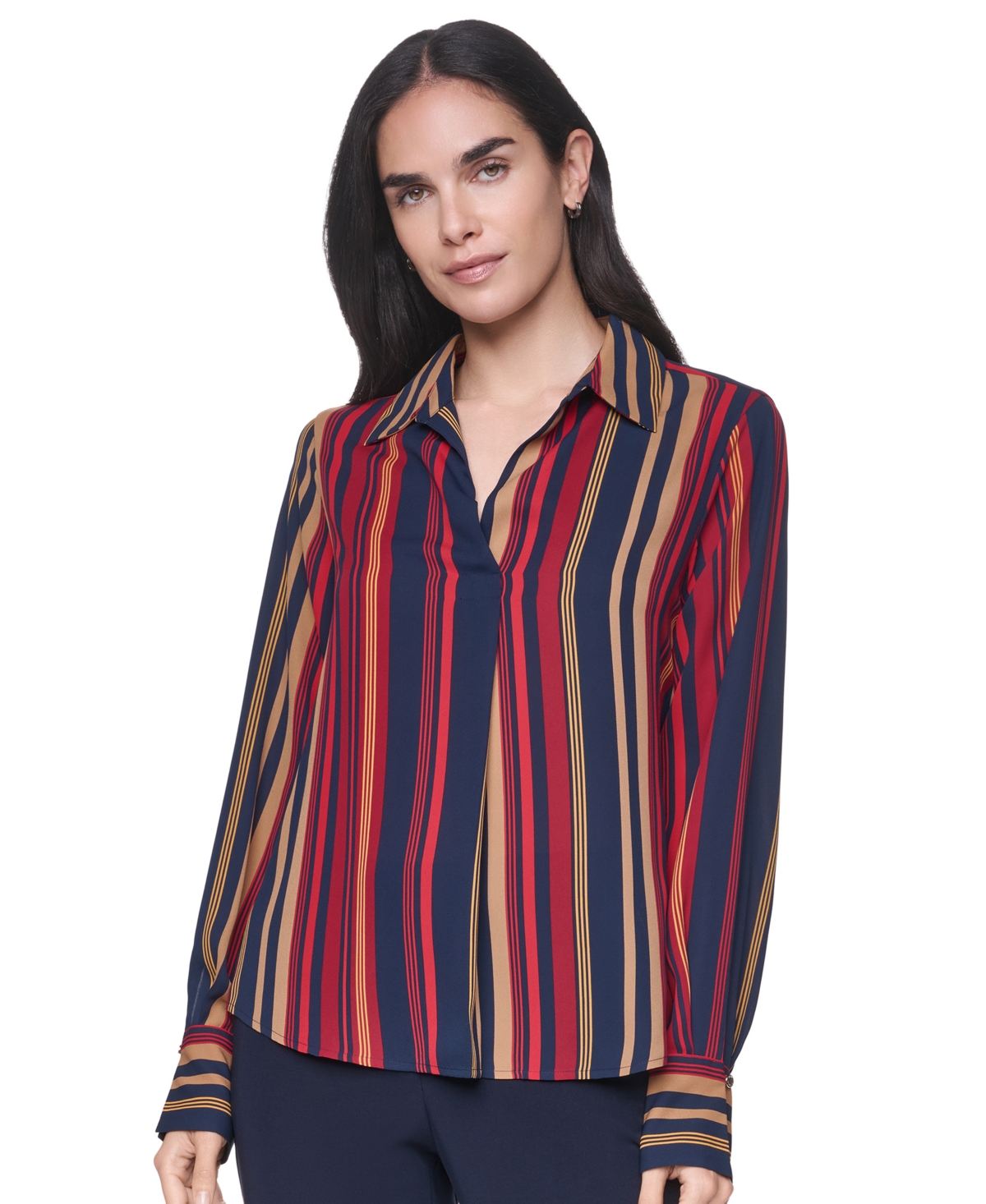 Click here for Tommy Hilfiger Womens Long-Sleeve Striped Popover... prices