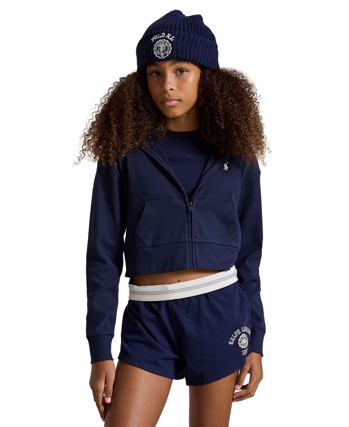 Click here for Polo Ralph Lauren Girls 7-16 Ribbed Boxy Full-Zip... prices