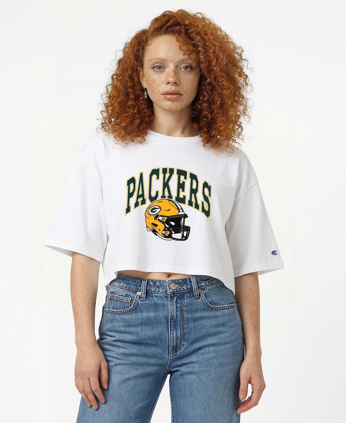 Click here for Champion Womens White Green Bay Packers Boyfriend... prices
