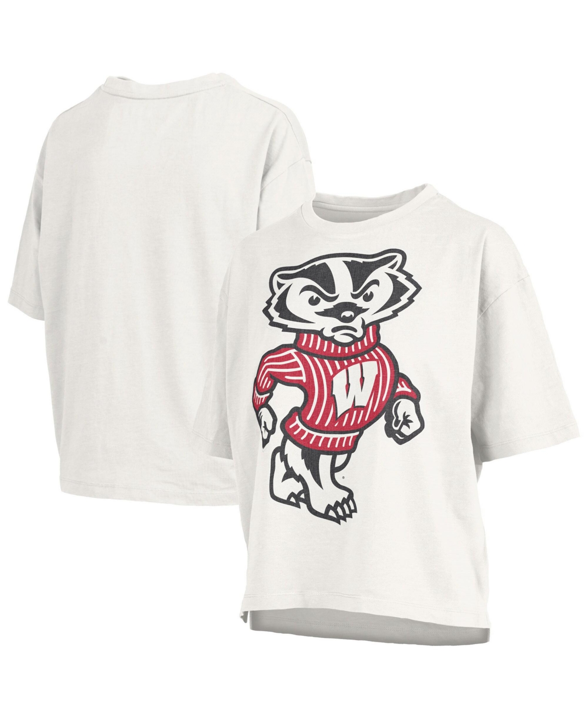 Click here for Pressbox Womens White Wisconsin Badgers Big Canvas... prices