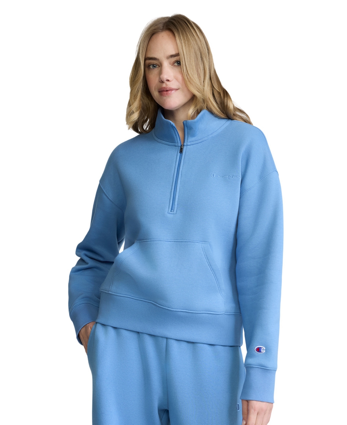 Click here for Champion Womens Fleece Mock Neck Quarter-Zip Sweat... prices