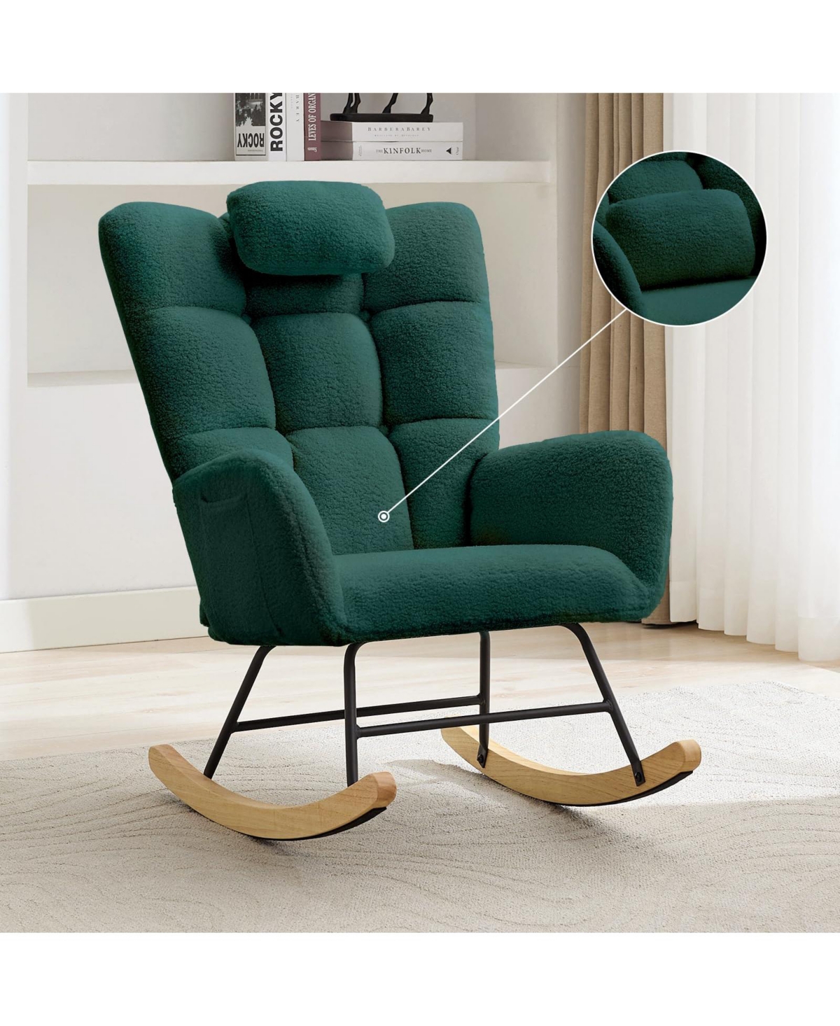 Click here for homfan High Back Rocking Chair  Upholstered Glider... prices