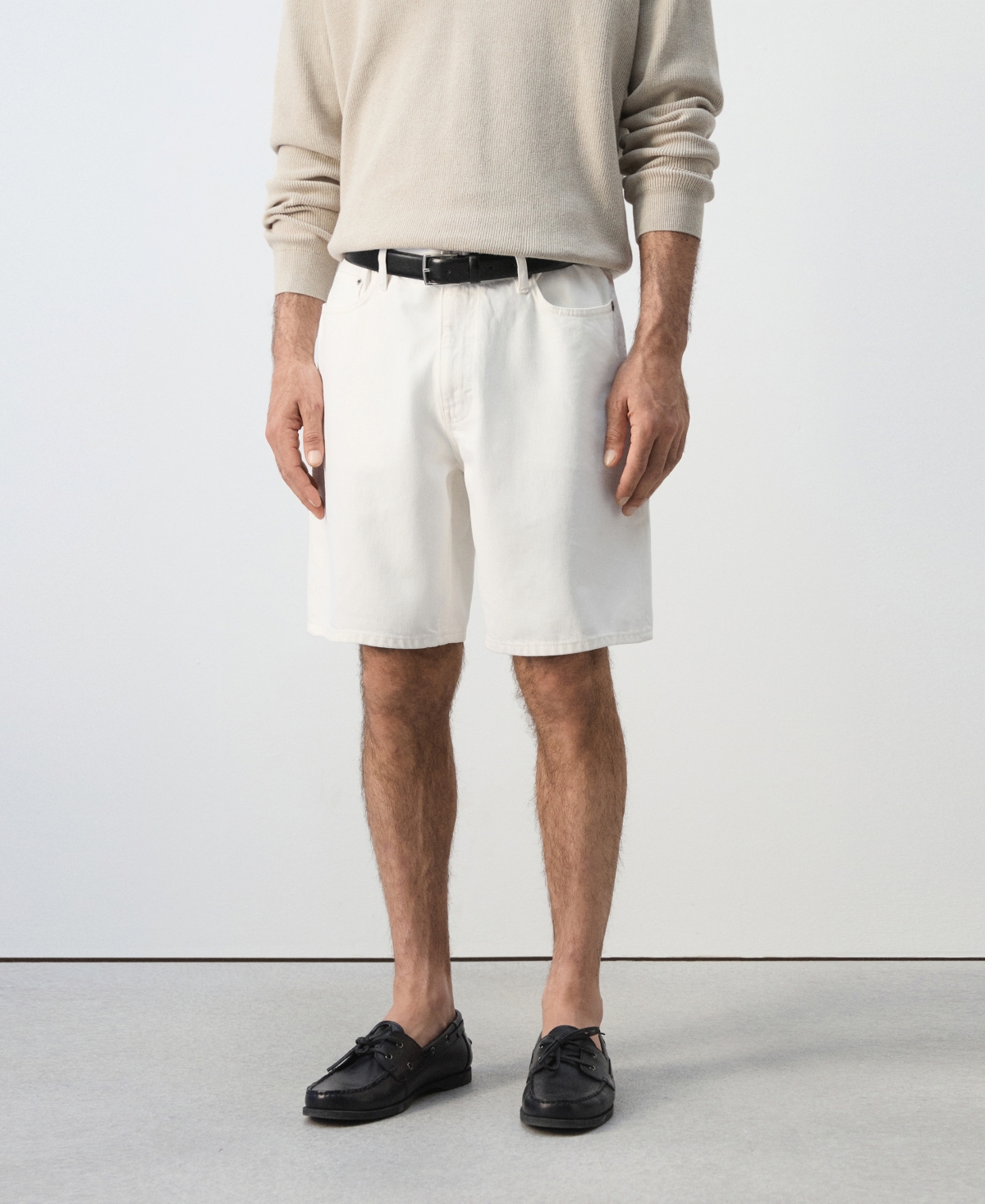 Click here for Mango Mens Straight-Fit Denim 8.86 Bermuda Shorts... prices