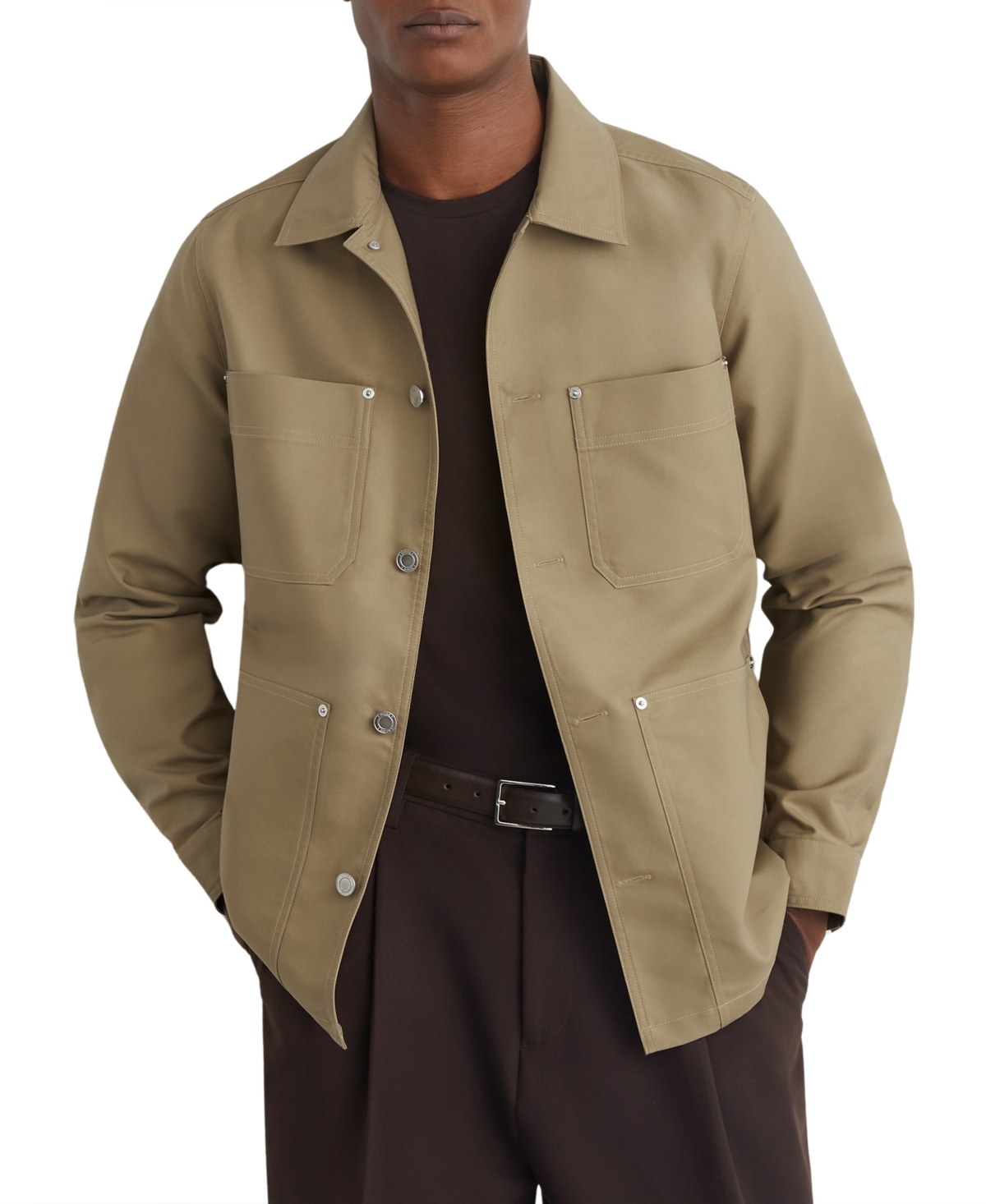 Click here for Reiss Mens Yorker Cotton-Twill Four-Pocket Overshi... prices