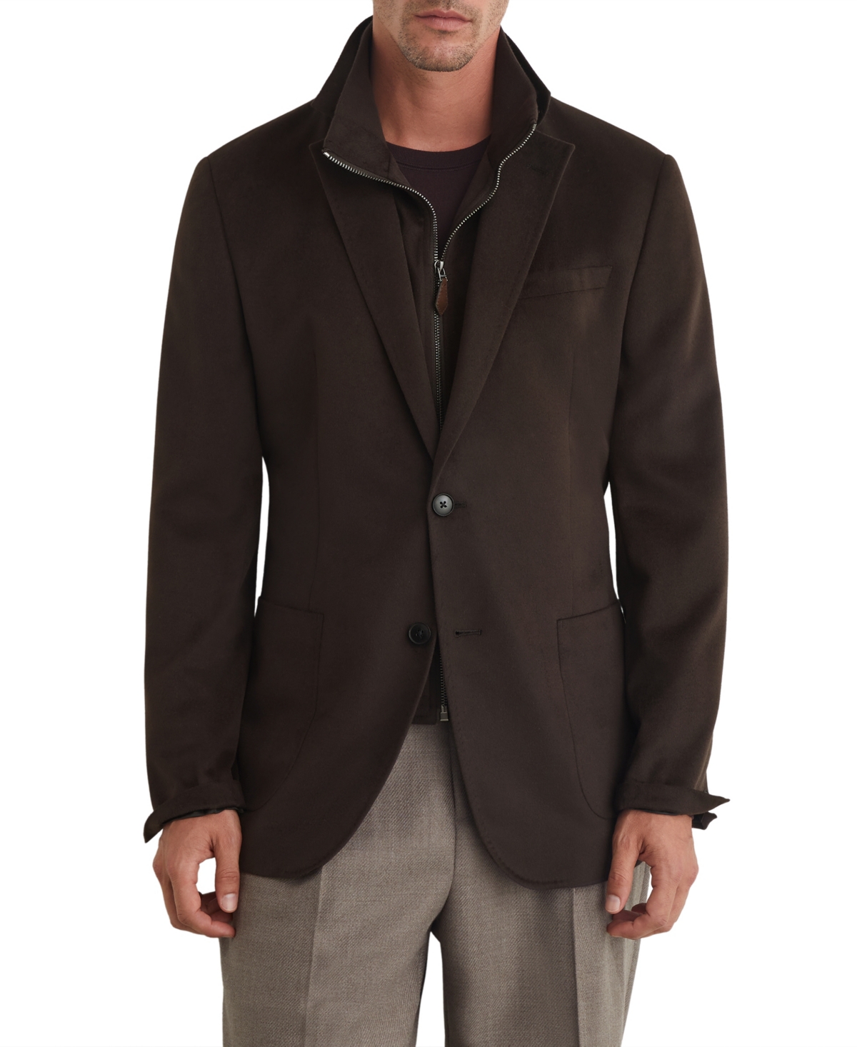 Click here for Reiss Mens Patch Single-Breasted With Gilet Insert... prices