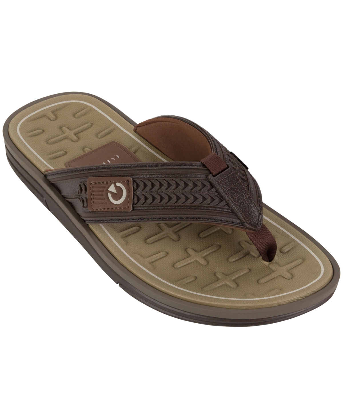 Click here for Cartago Mens Lyon Ii Thong Sandals - Brown/Beige/B... prices