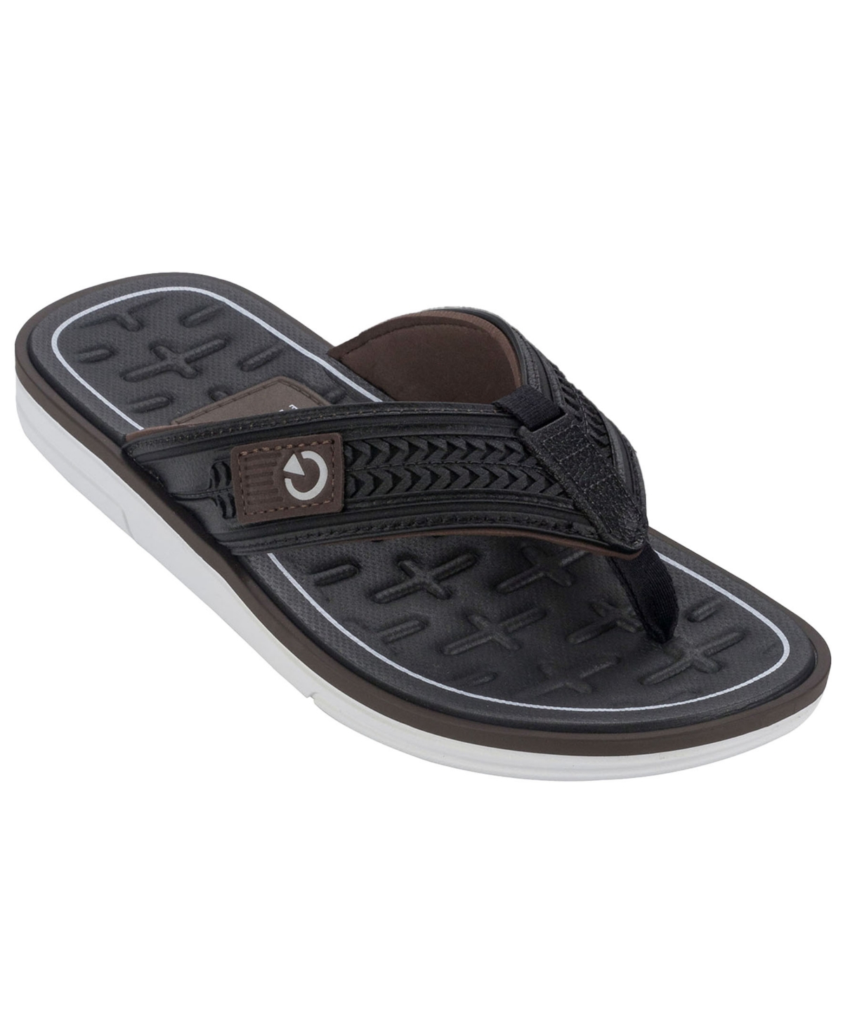 Click here for Cartago Mens Lyon Ii Thong Sandals - White/Black/B... prices