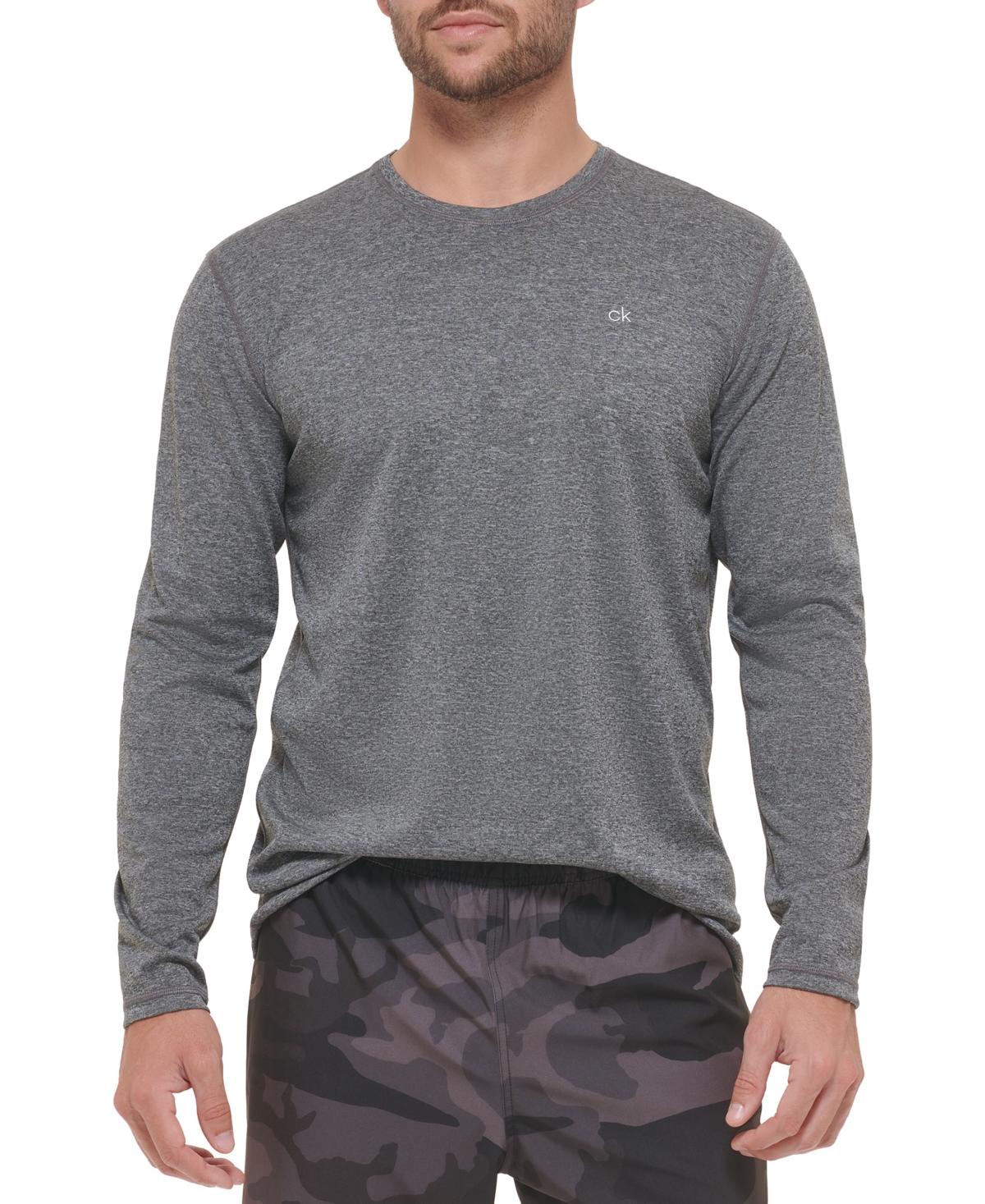 Click here for Calvin Klein Mens Long-Sleeve Quick-Dry Logo Perfo... prices