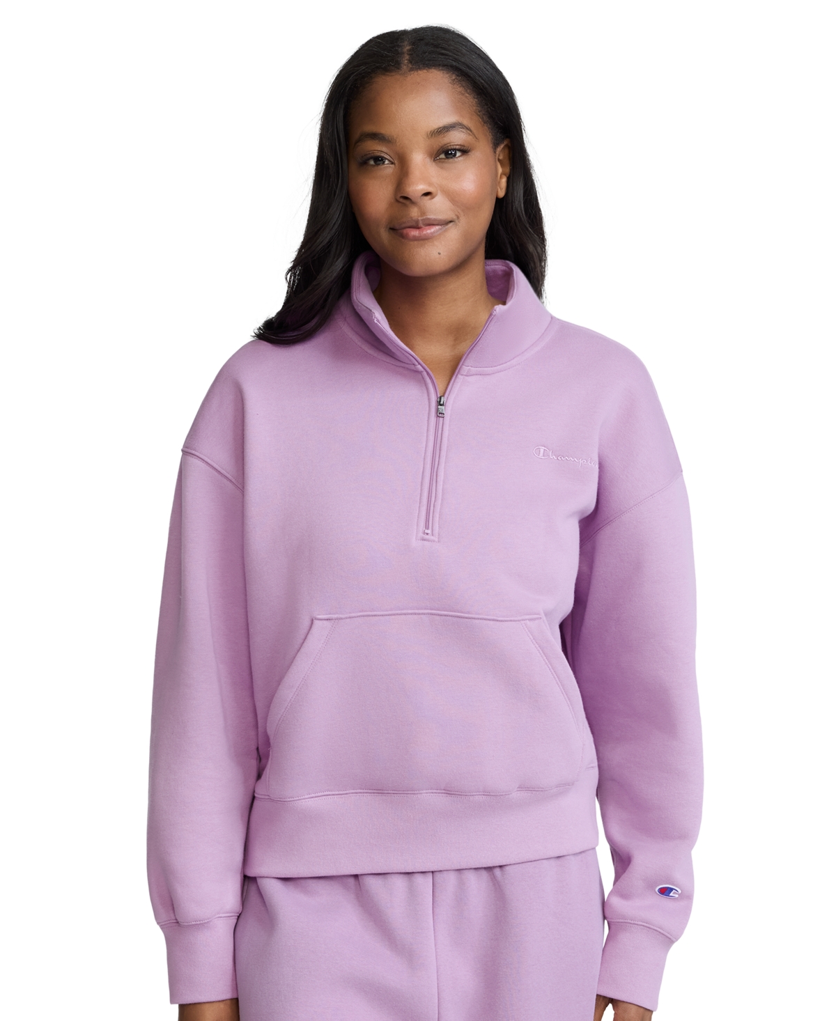 Click here for Champion Womens Fleece Mock Neck Quarter-Zip Sweat... prices