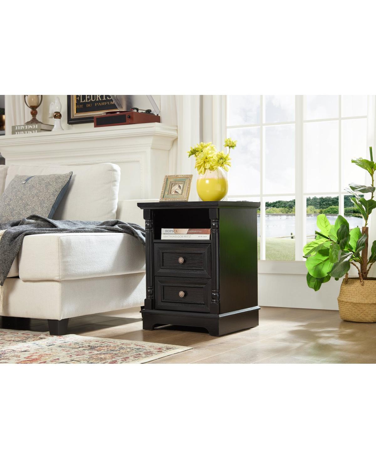 Click here for Streamdale Furniture Farmhouse 2-Drawer Side Table... prices