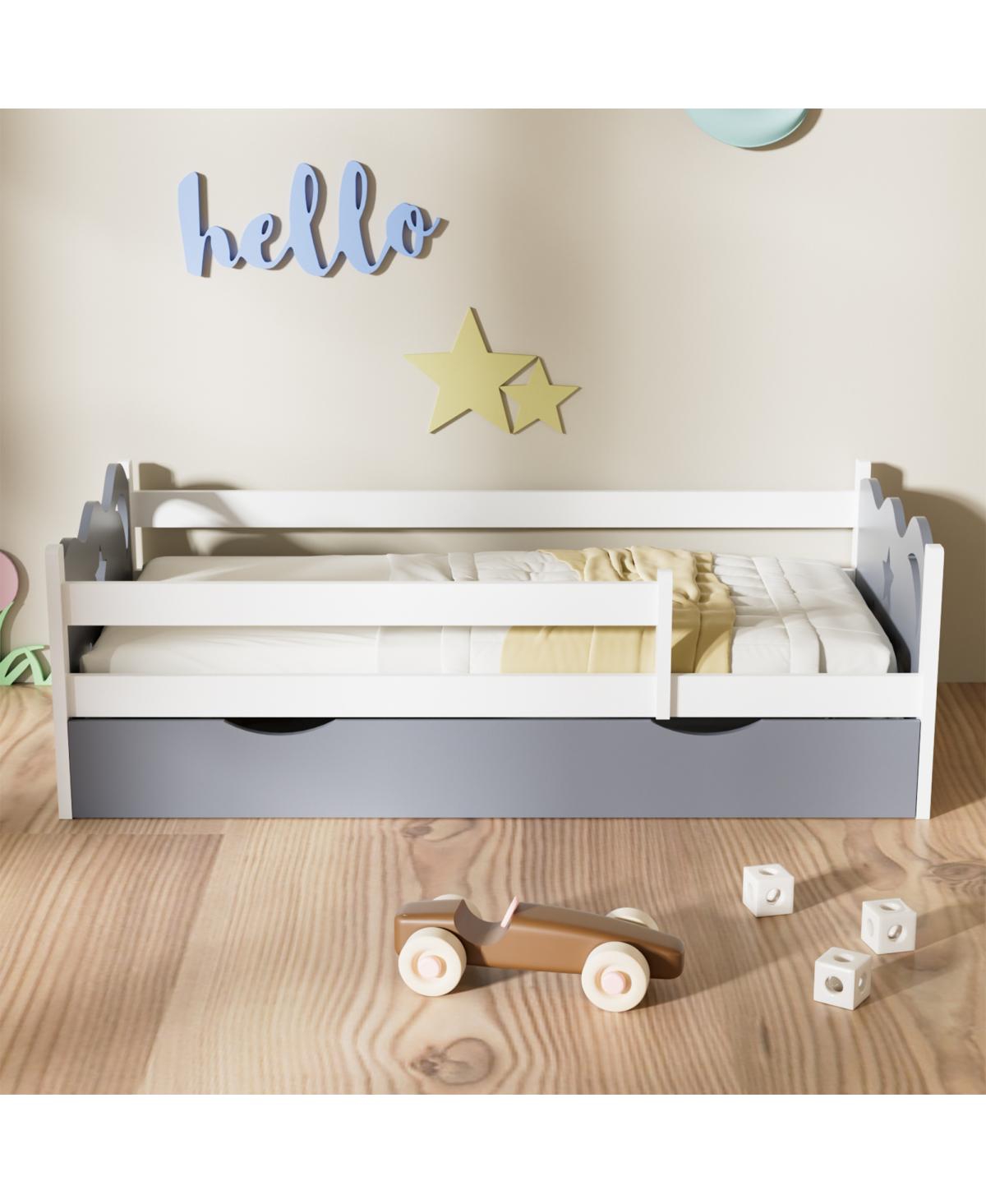 Click here for Streamdale Furniture Kids Star and Moon Wood Bed F... prices