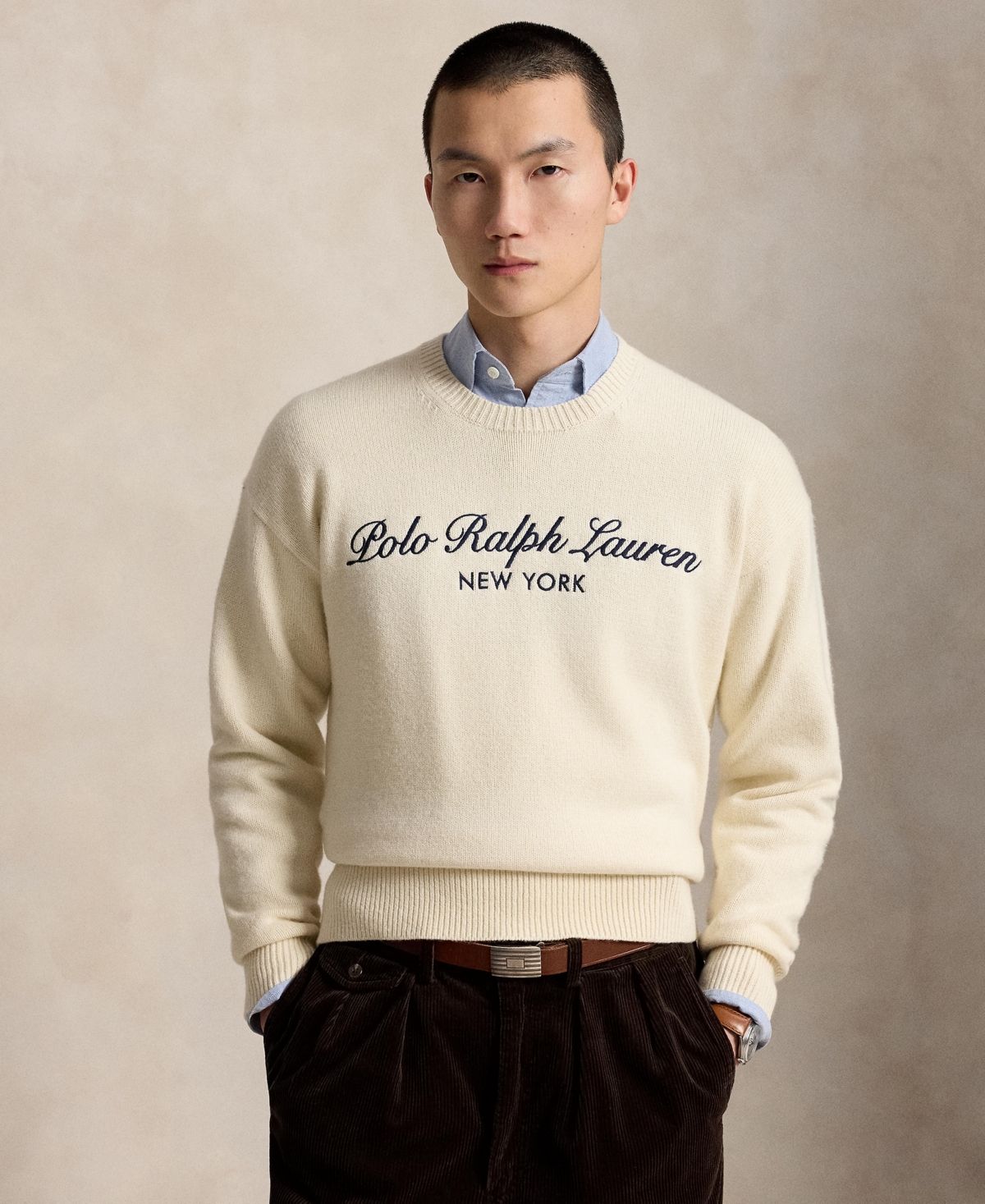 Click here for Polo Ralph Lauren Mens Regular-Fit Logo Wool-Cotto... prices