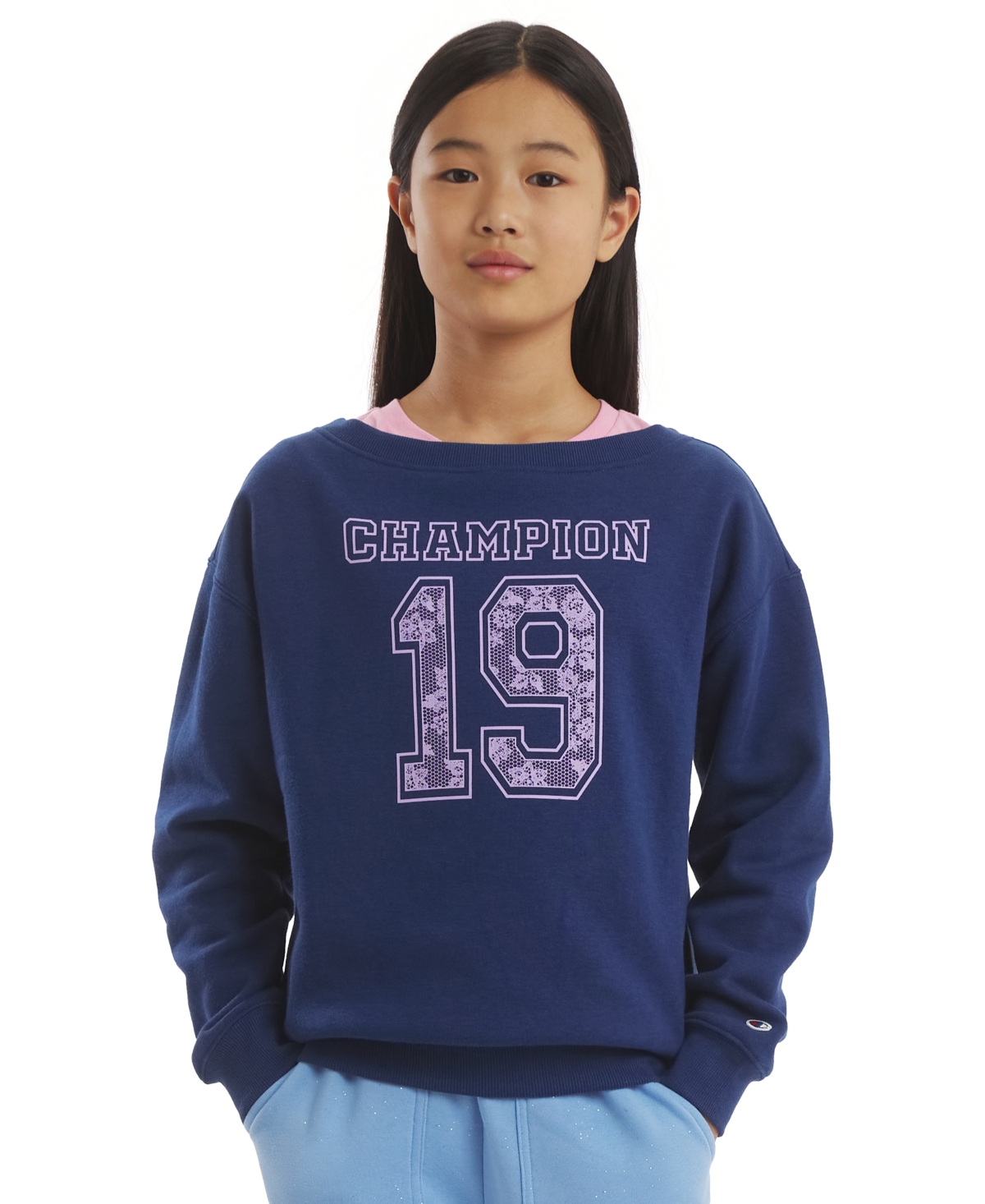 Click here for Champion Girls 7-16 Long-Sleeve Graphic Sweatshirt... prices