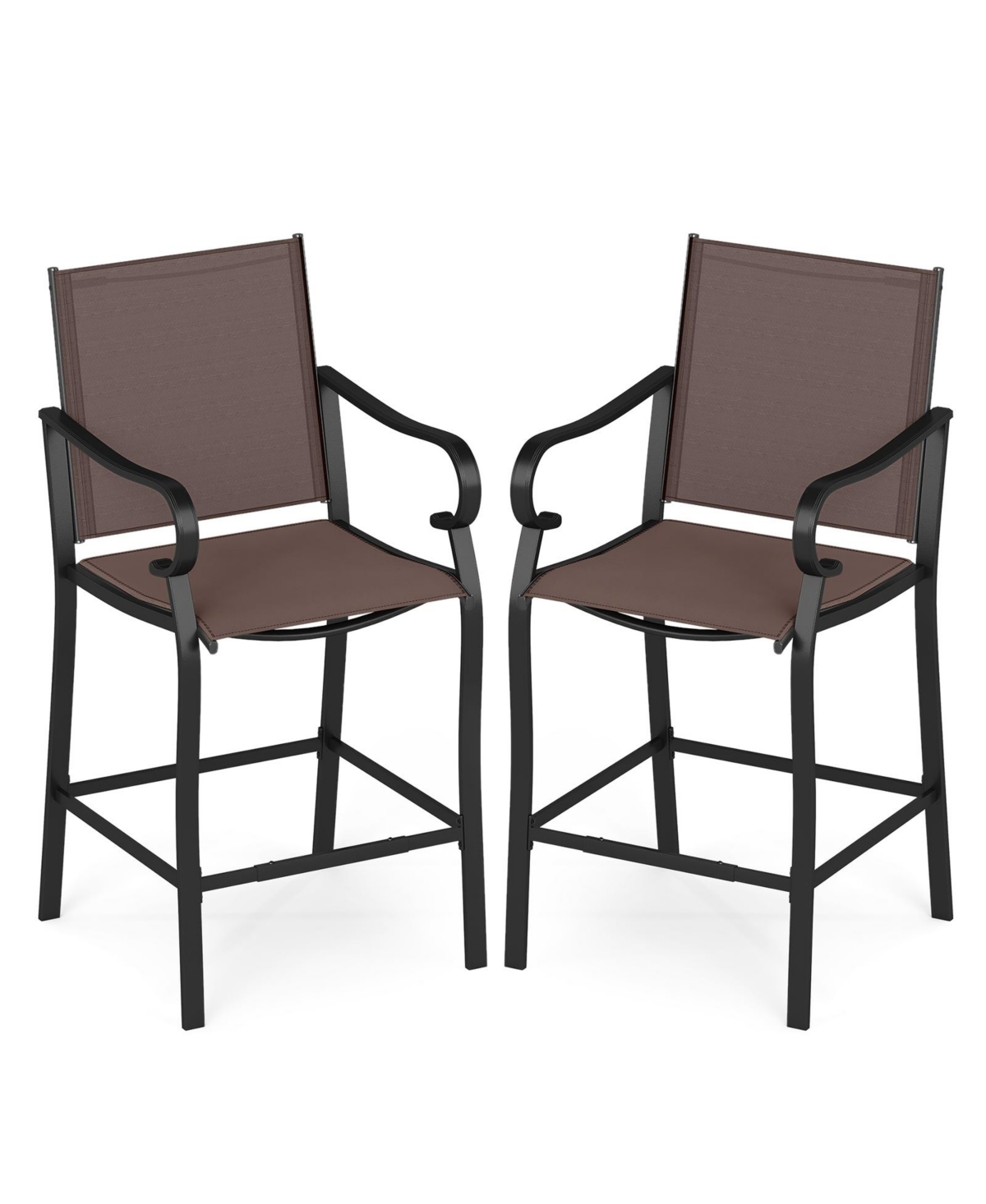 Click here for Gymax Set of 2 Outdoor Counter Height Bar Stools w... prices